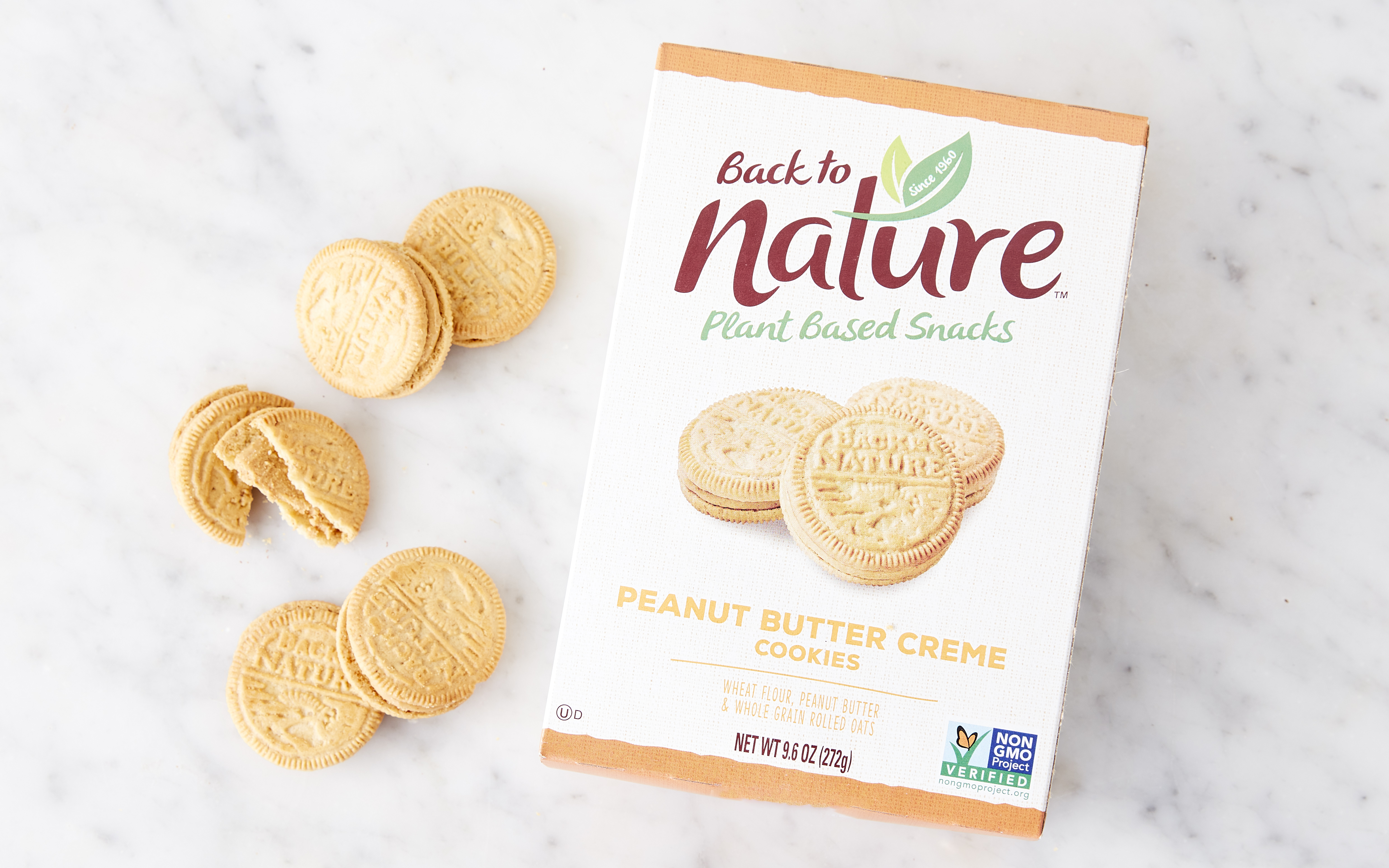 Peanut Butter Creme Sandwich Cookies | 9.6 oz | Back to Nature | Good Eggs