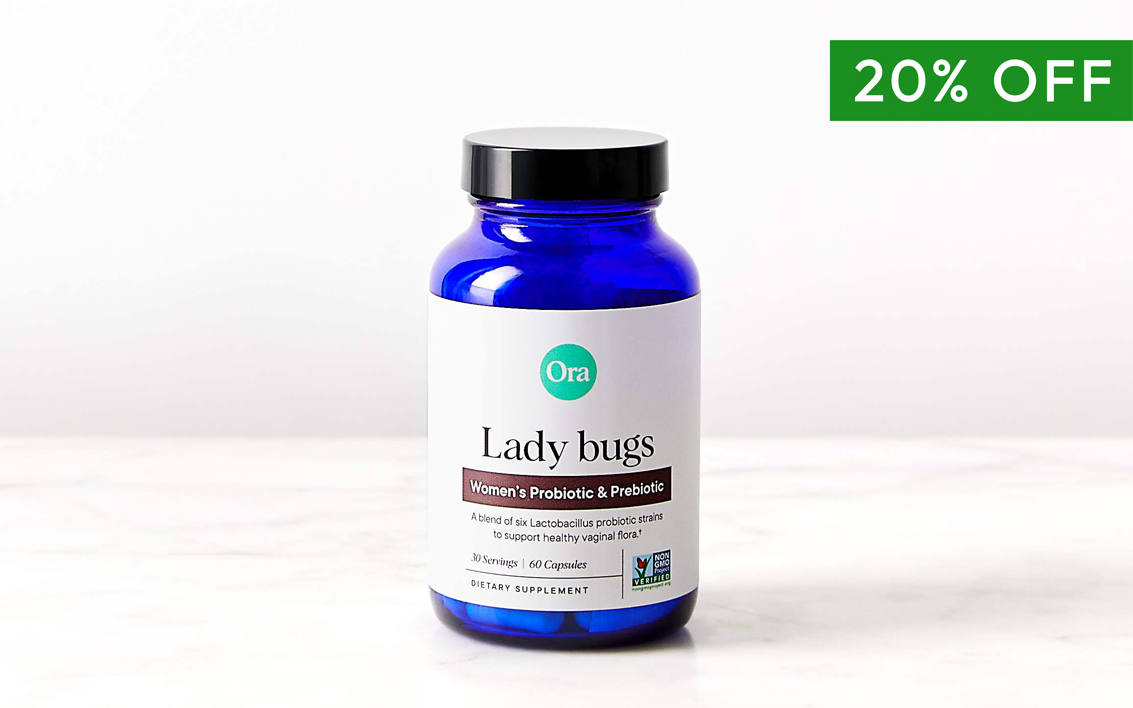 Lady Bugs Women's Probiotic & Prebiotic Capsules | 60 count | Ora ...