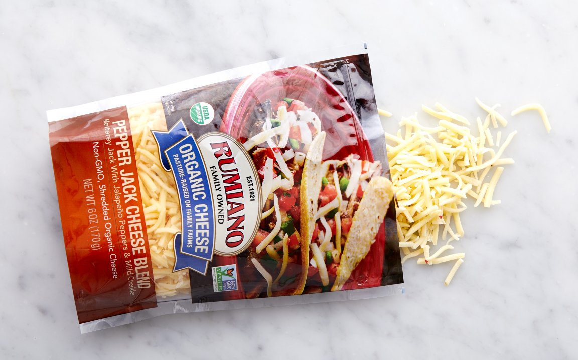 Organic Shredded Pepper Jack Cheese Blend | 6 oz | Rumiano Cheese ...