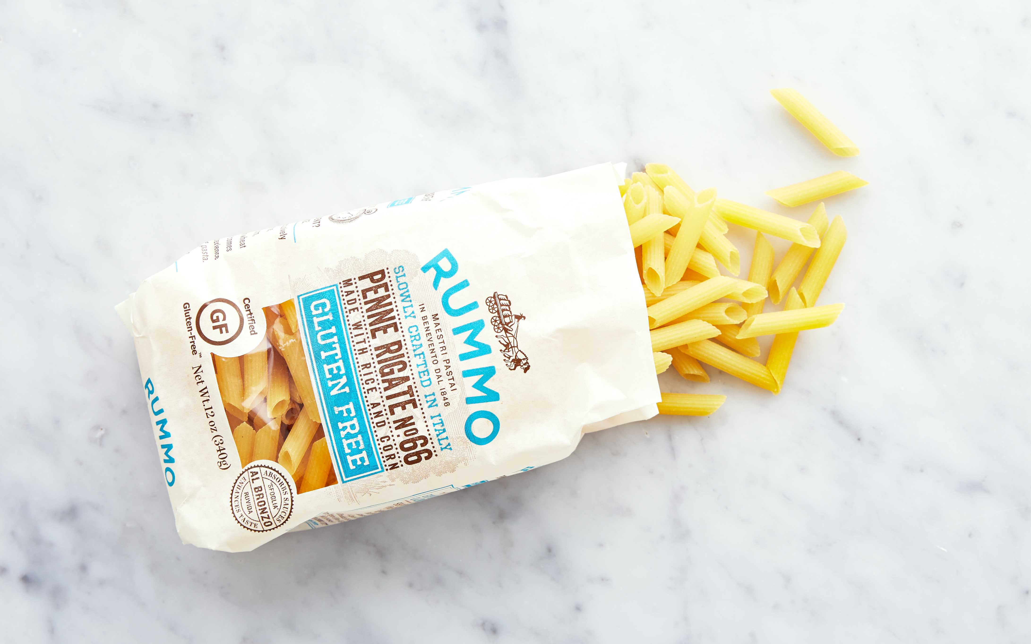 Gluten-Free Penne Rigate Pasta | 12 oz | Rummo Pasta | Good Eggs