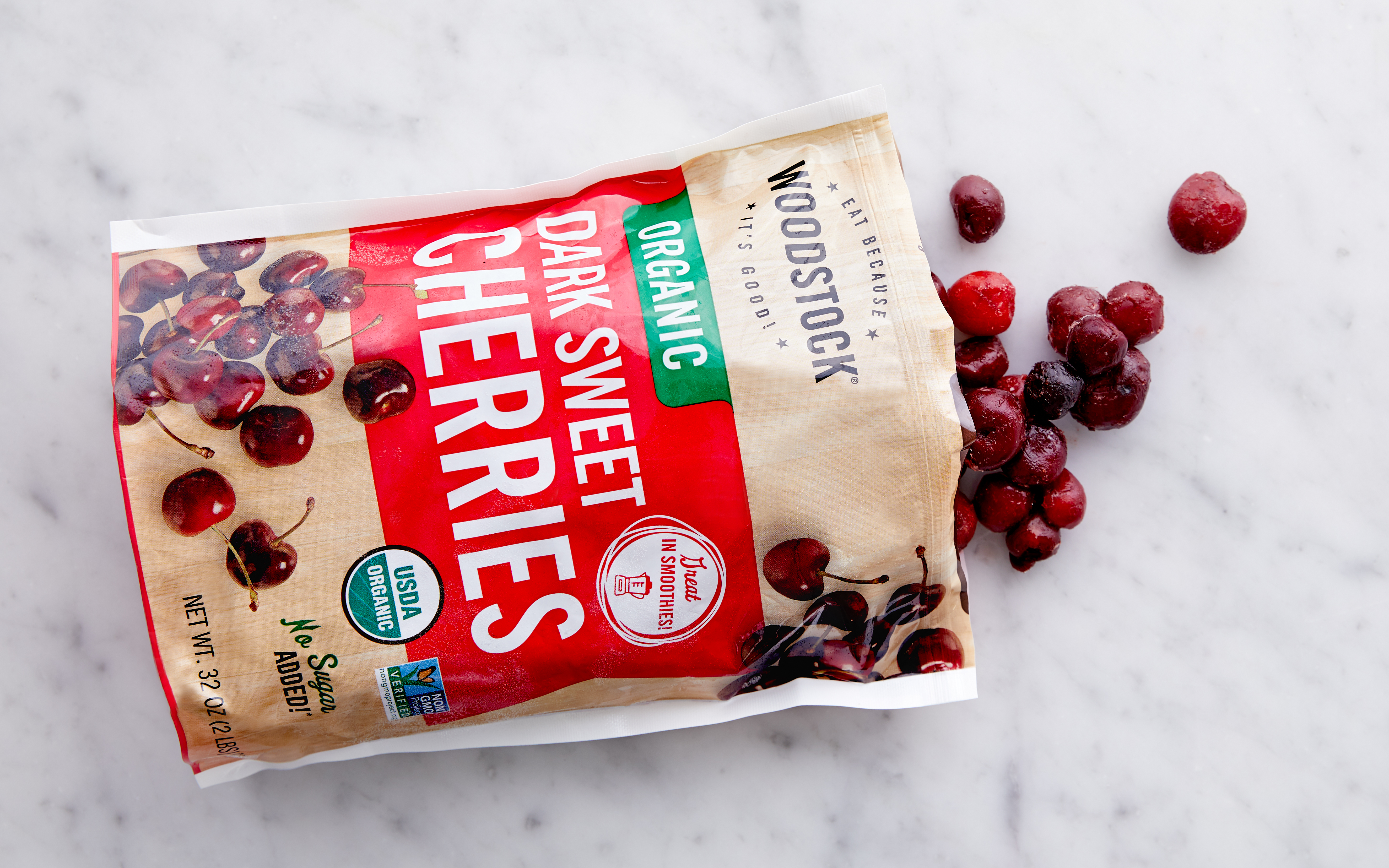 Organic Frozen Cherries | 32 oz | Woodstock | Good Eggs