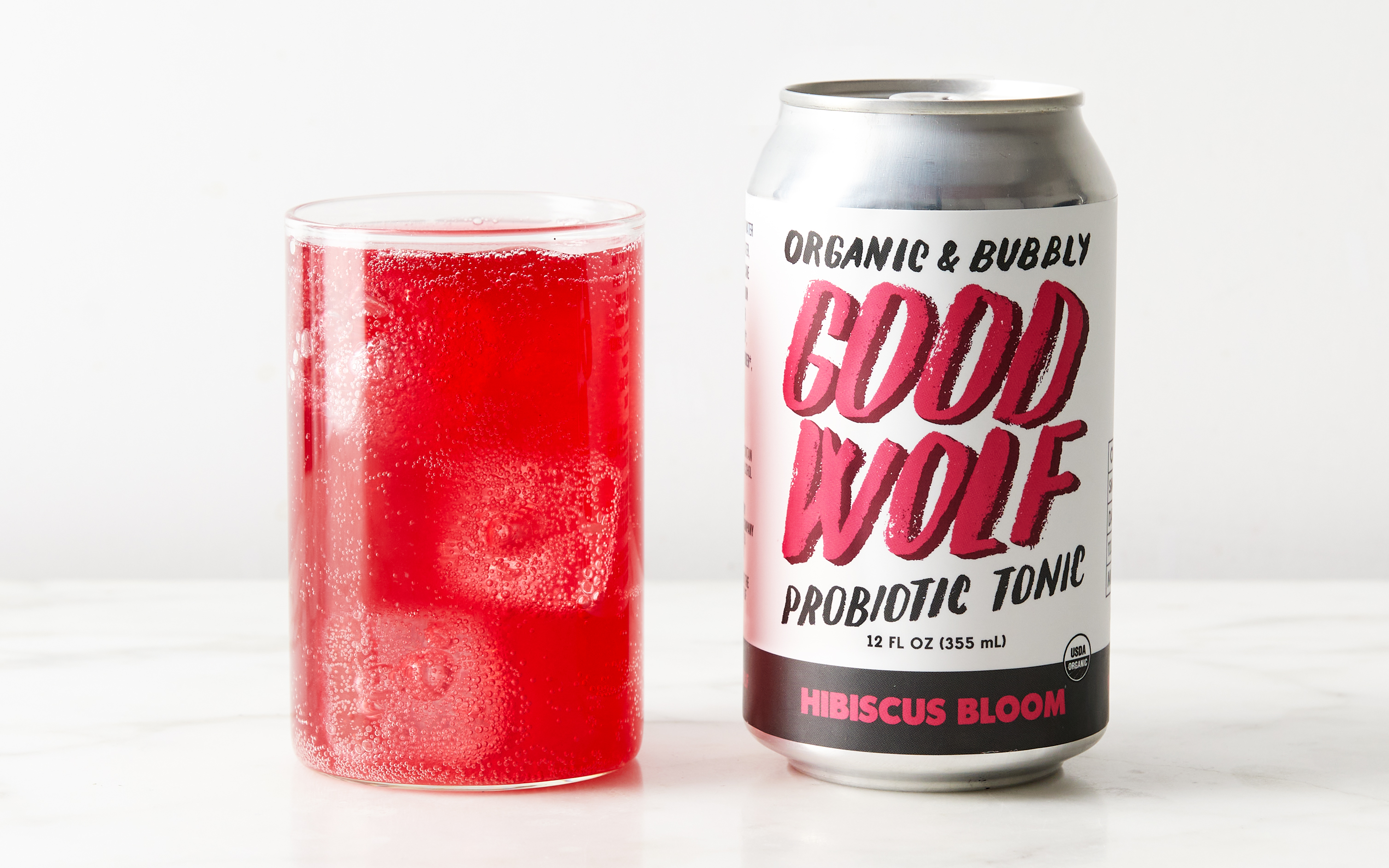 Hibiscus Bloom Probiotic Tonic | 12 fl oz | Goodwolf Water Kefir | Good ...