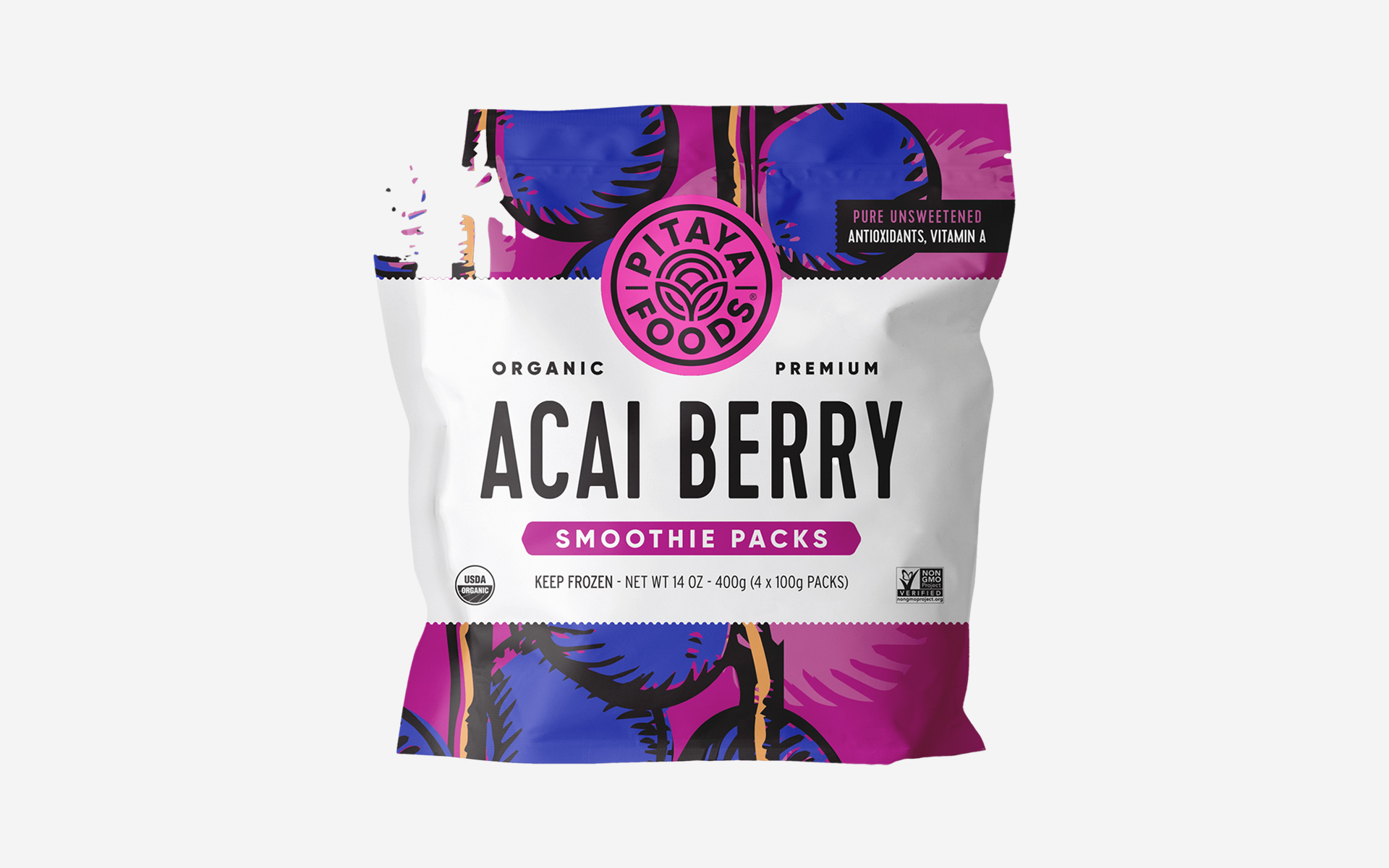 Organic Acai Berry Smoothie Packs | 4 servings | Pitaya Foods | Good Eggs
