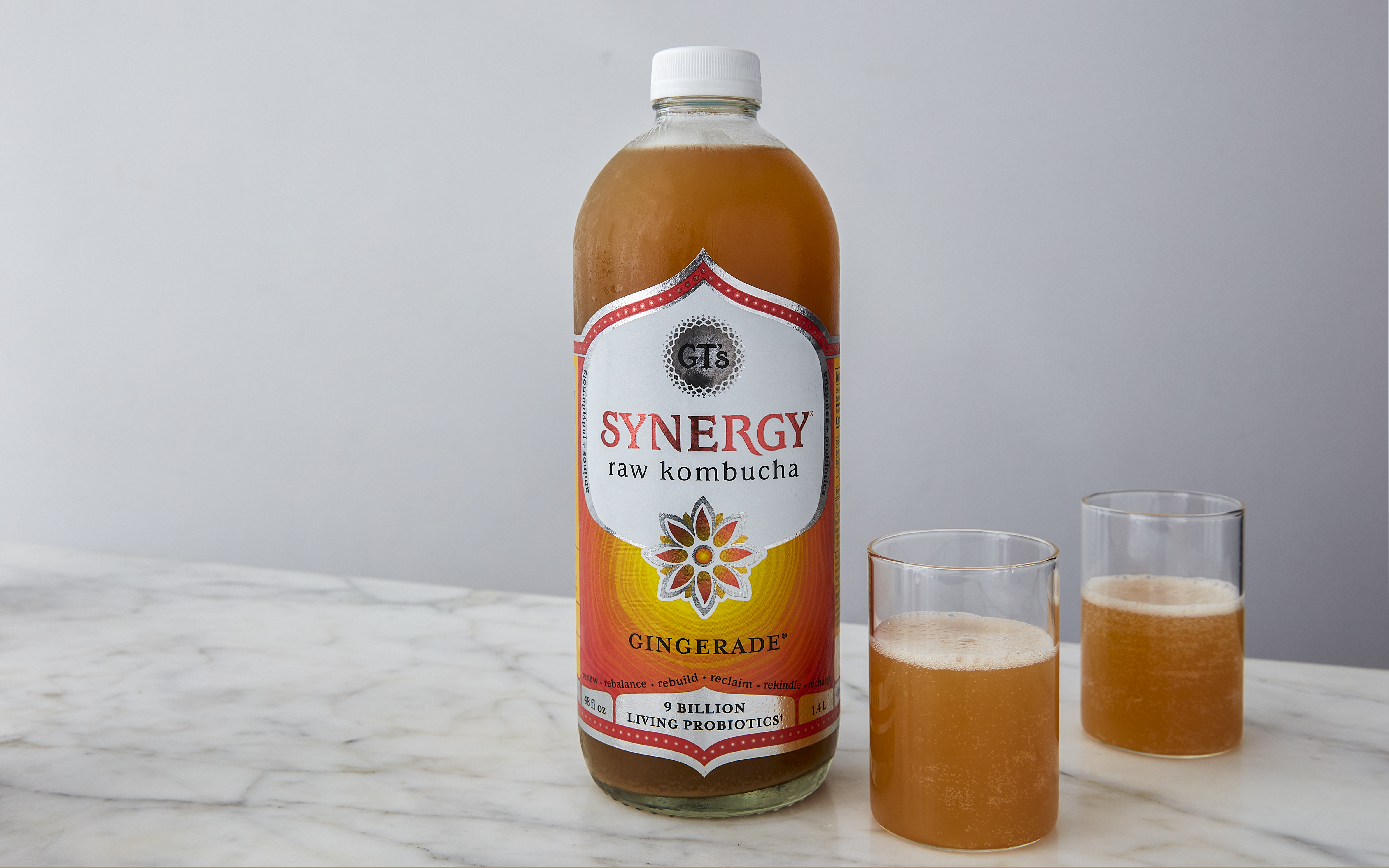 Organic Gingerade Synergy Raw Kombucha | GT's Living Foods | Good Eggs