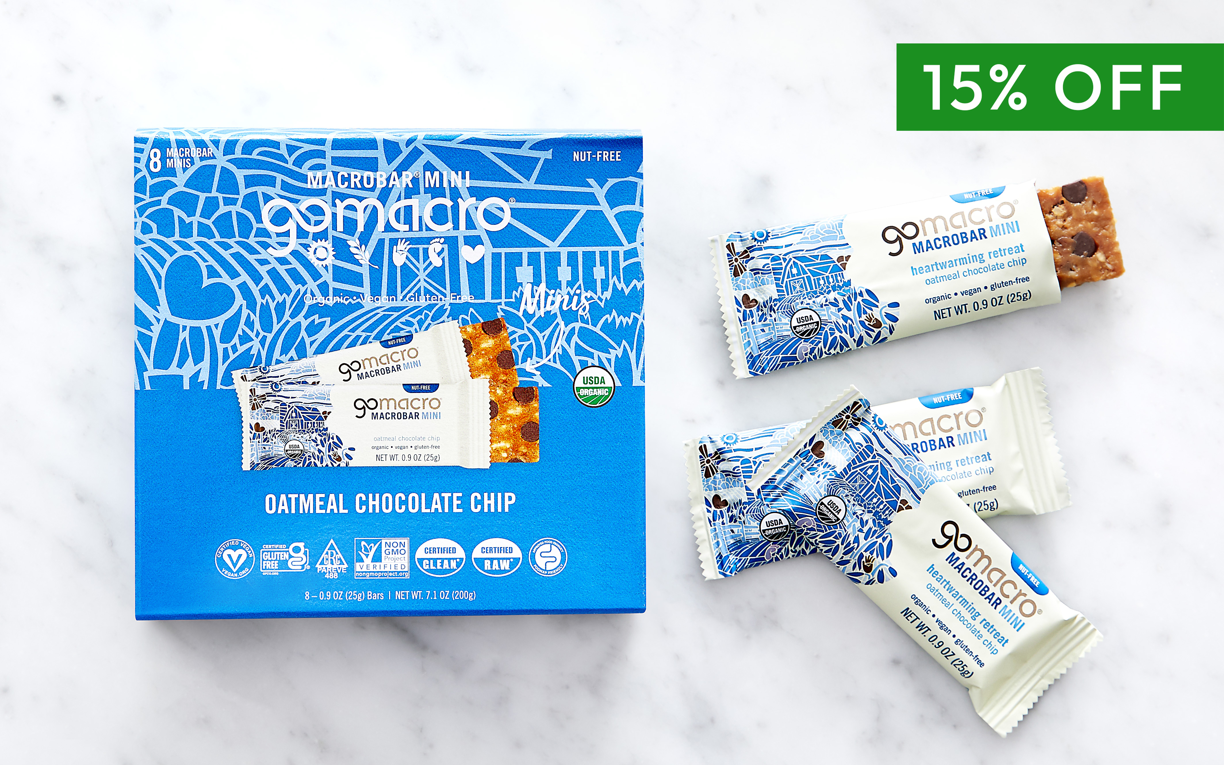 Oatmeal Chocolate Chip MacroBar Mini Multipack | 8 count | GoMacro ...