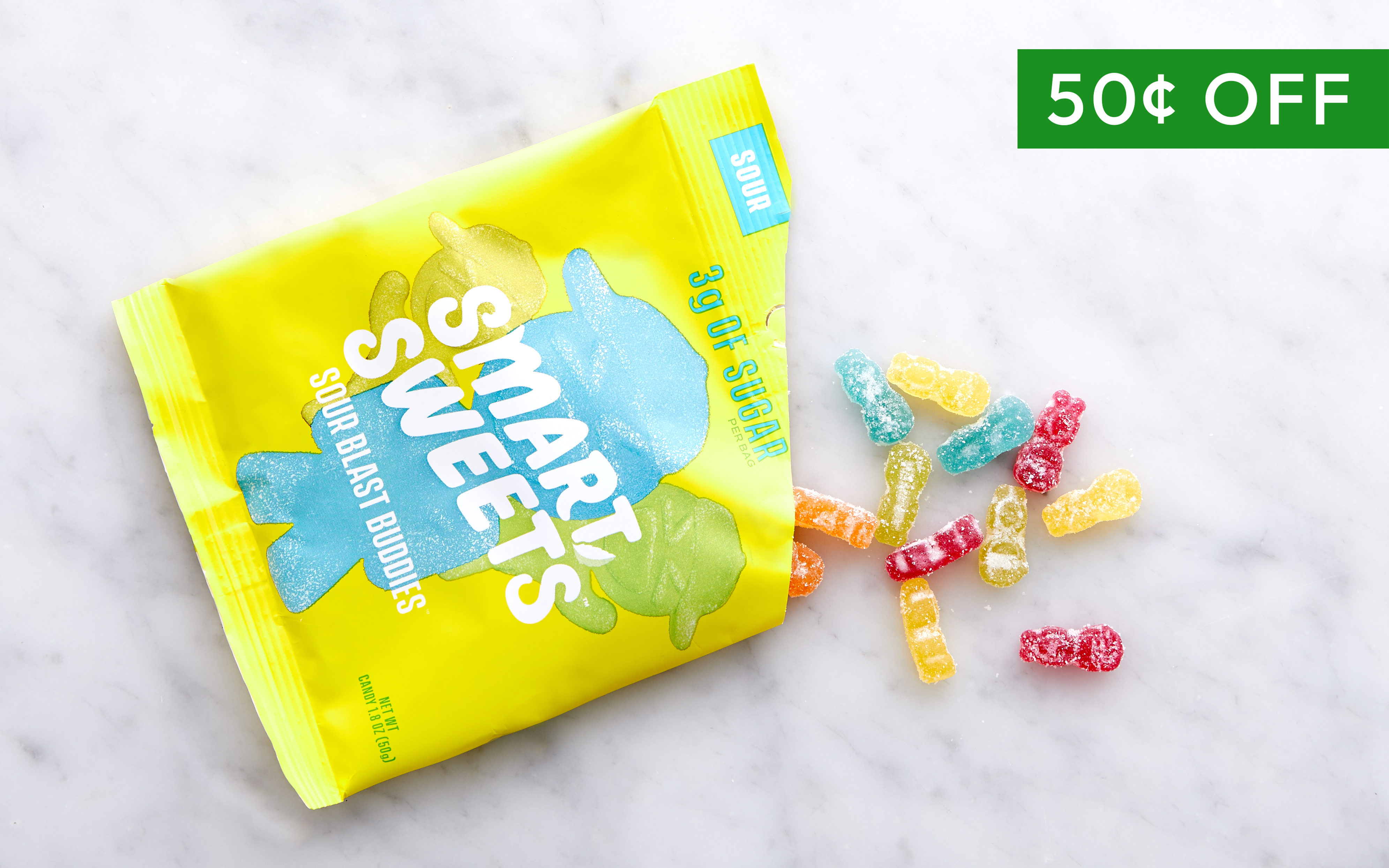 Sour Blast Gummy Buddies | 1.8 oz | Smart Sweets | Good Eggs