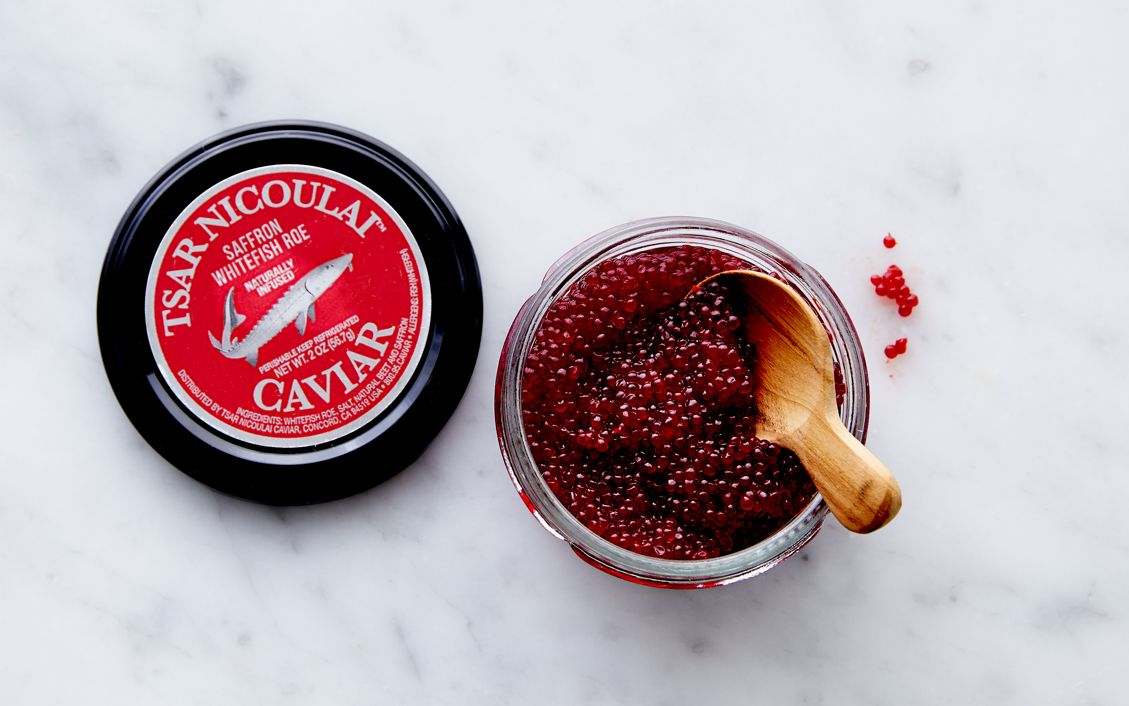 Beet & Saffron Whitefish Roe | 2 oz | Tsar Nicoulai | Good Eggs