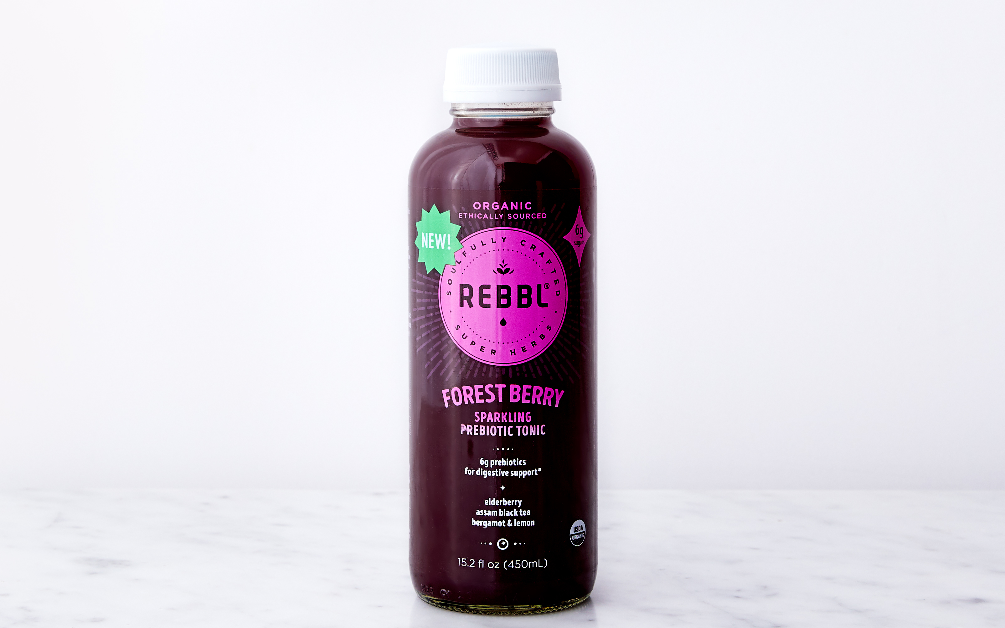 Forest Berry Sparkling Prebiotic Tonic | 15.2 fl oz | Rebbl | Good Eggs