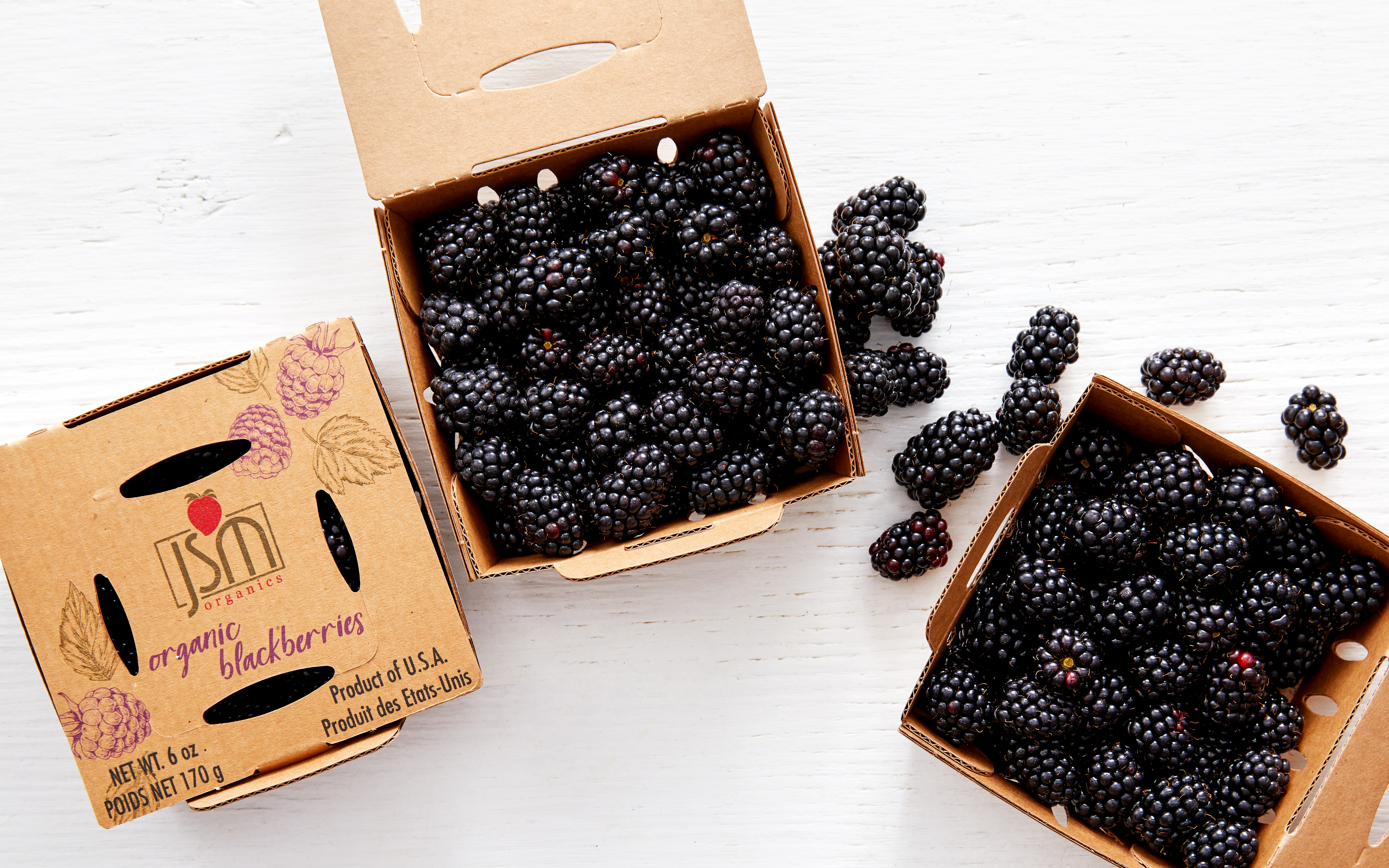 Organic Blackberry 3-Pack | 3 half pint | JSM Organic Farms | Good Eggs