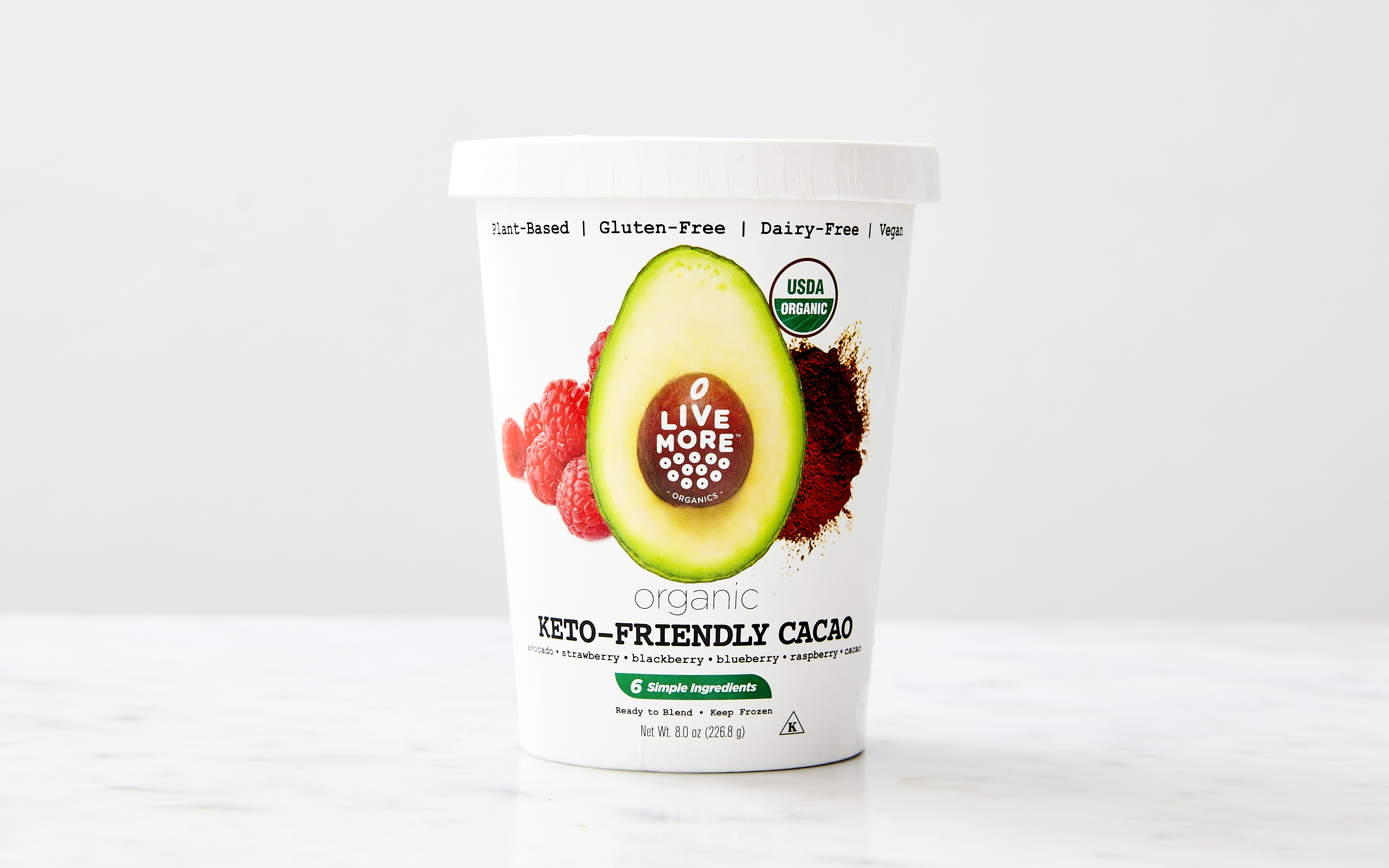 Organic Keto-Friendly Cacao Smoothie Cup | 8 oz | LiveMore Organics ...
