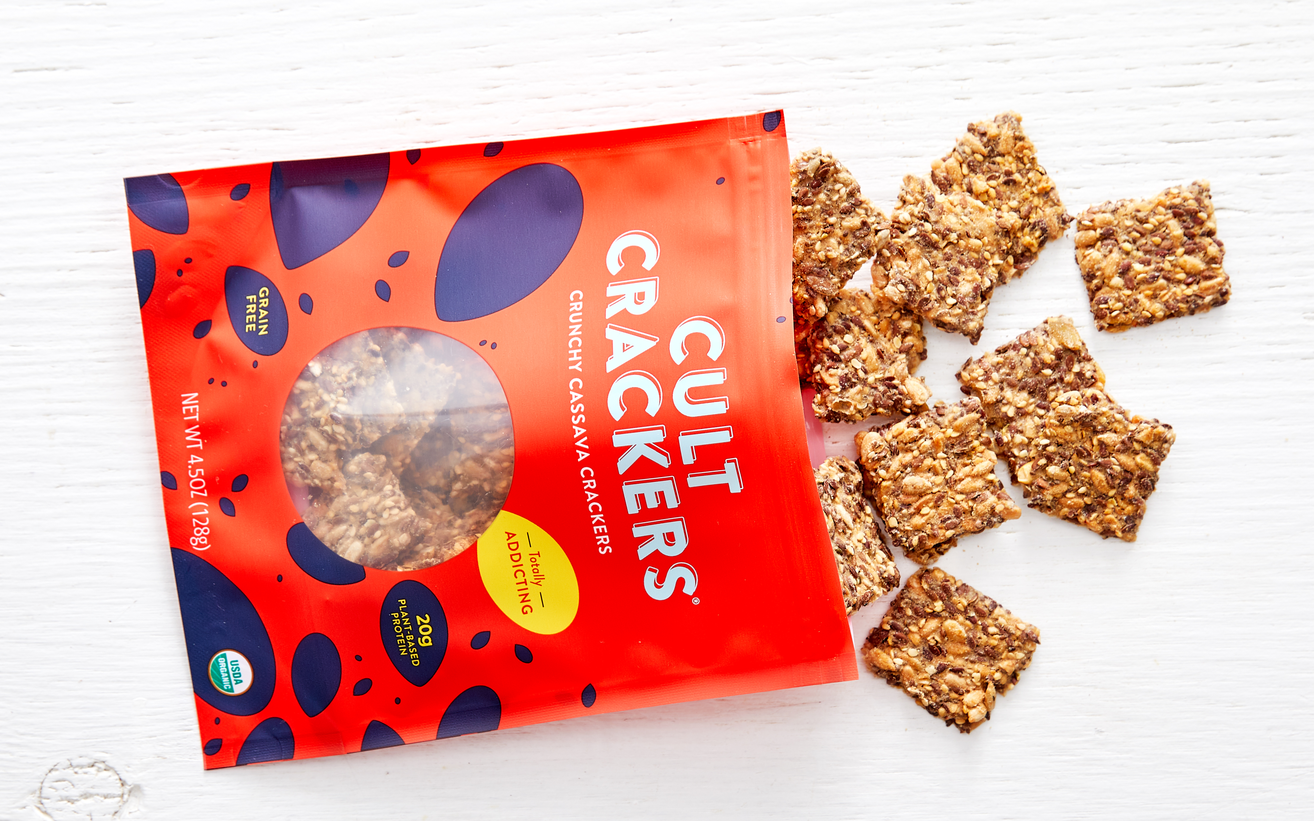 Crunchy Cassava Crackers | 4.5 oz | Cult Crackers | Good Eggs