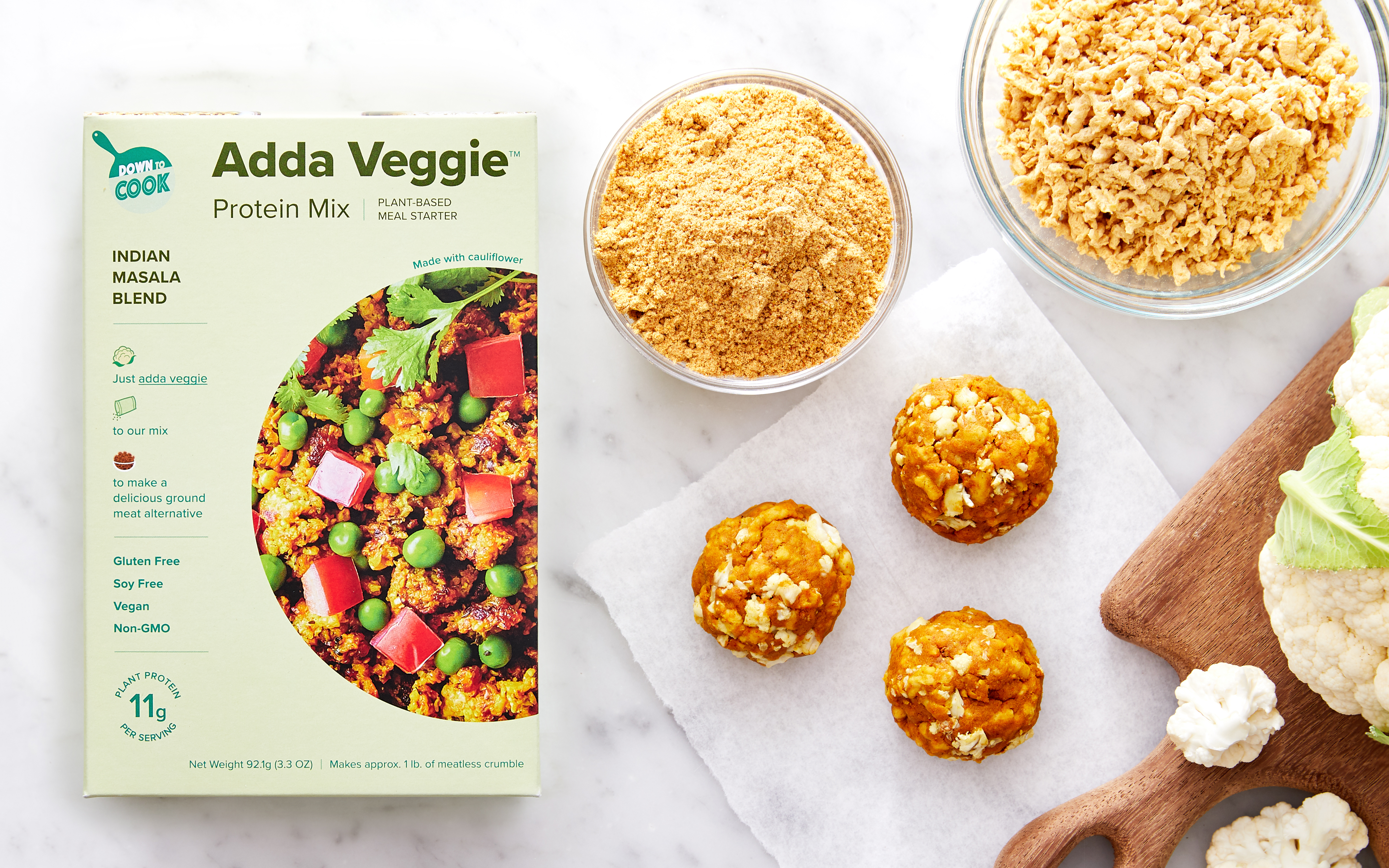 Adda Veggie™ Indian Masala Protein Meal Starter | 3.3 oz | Down to Cook ...