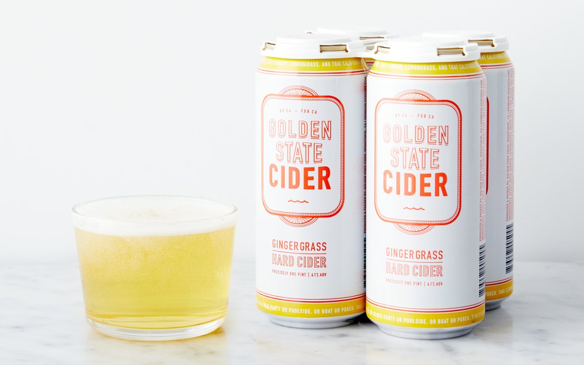 Gingergrass Hard Cider | 4 count | Golden State Cider | Good Eggs