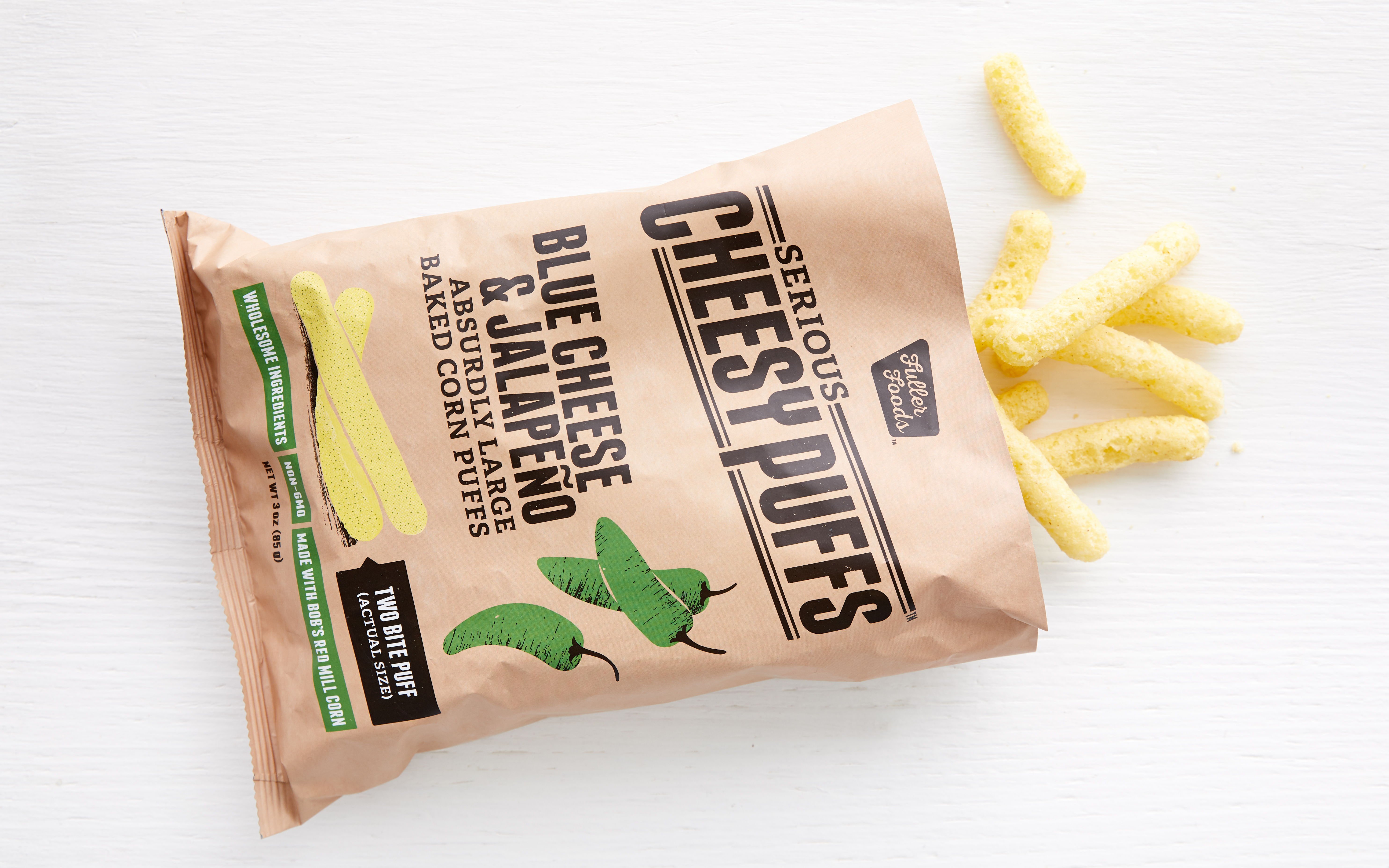 Blue Cheese Jalapeño Cheesy Puffs | 3 oz | Fuller Foods | Good Eggs