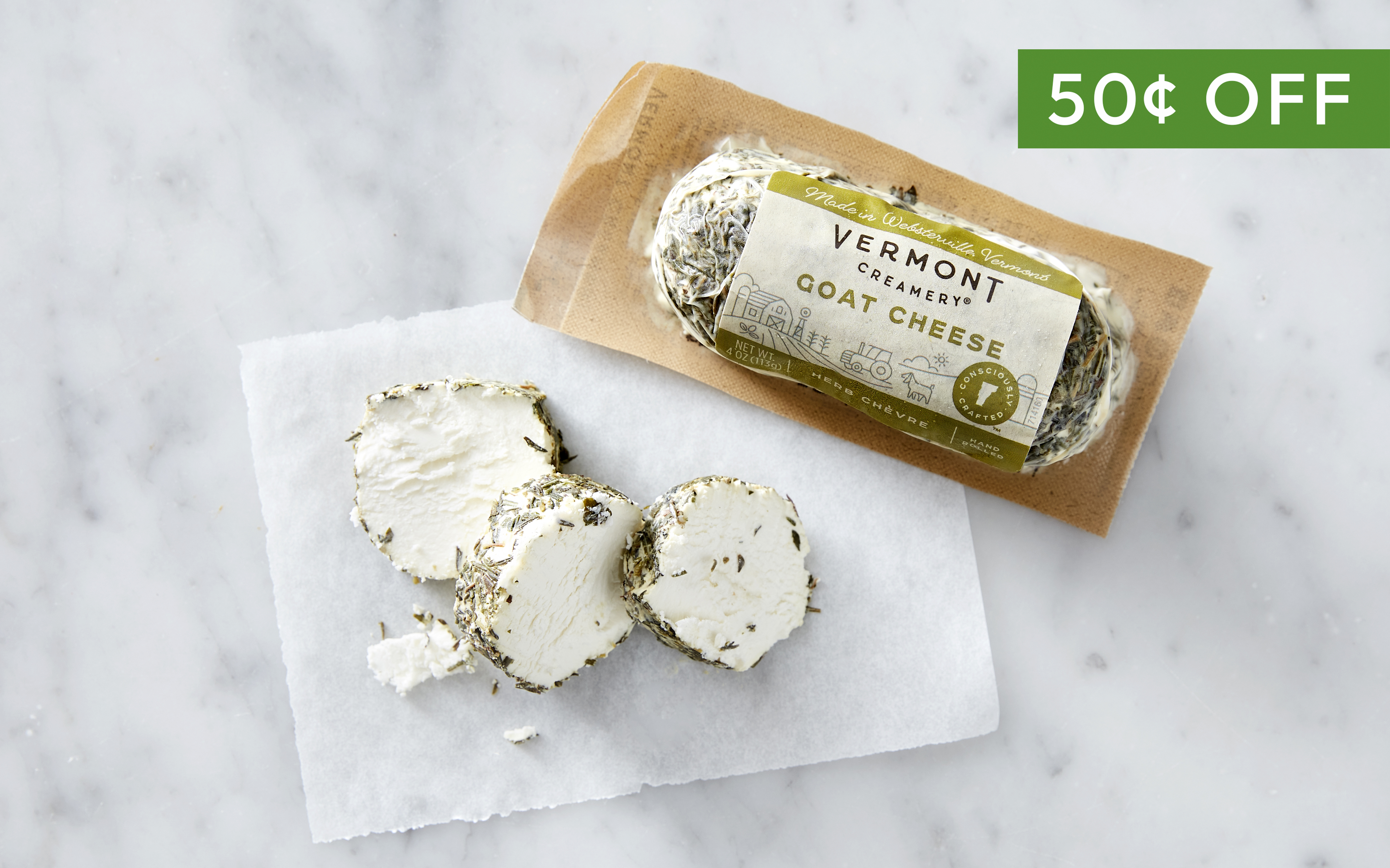 Chevre Herb Goat Log | 4 oz | Vermont Creamery | Good Eggs