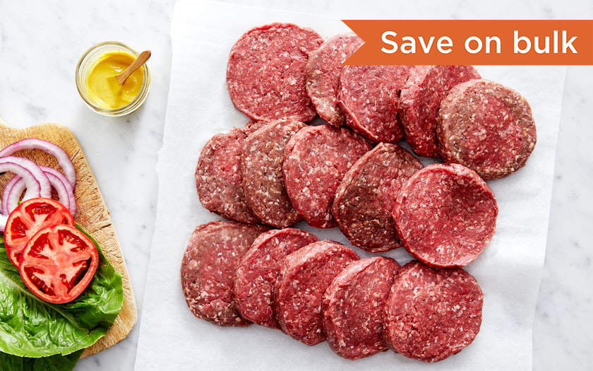 Bulk Grass-Fed Bison Burger Patties (Frozen) | 5 lb | The Honest Bison ...