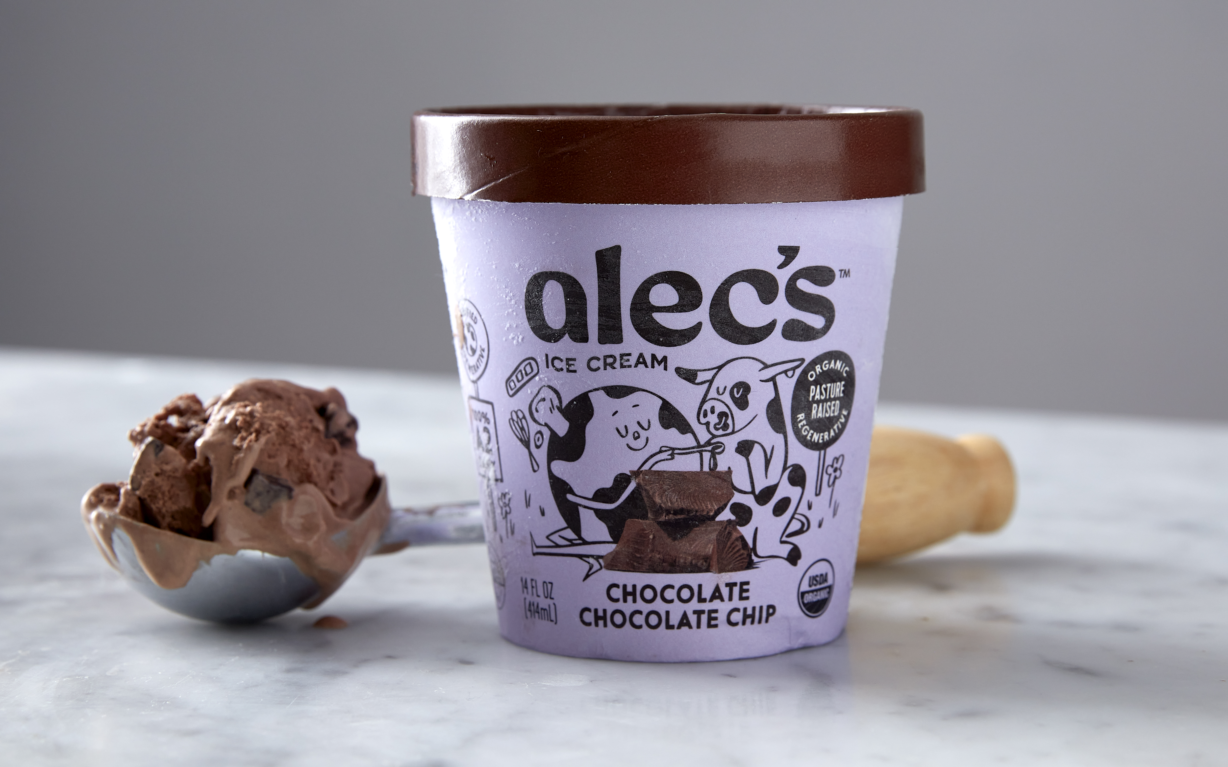 Organic Chocolate Ice Cream | 1 pint | Alec's Ice Cream | Good Eggs