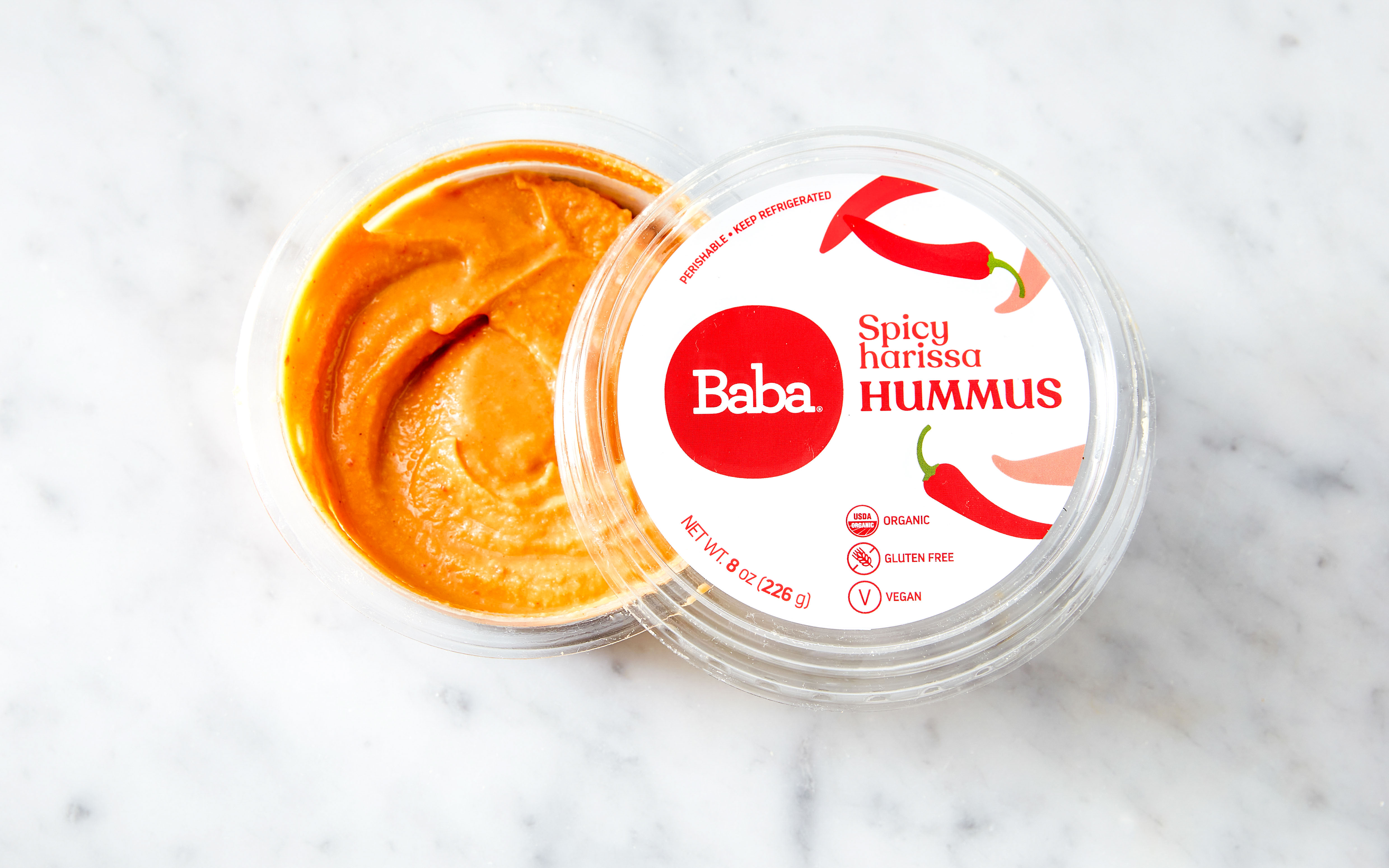 Spicy Harissa Hummus | 8 oz | Baba Small Batch | Good Eggs