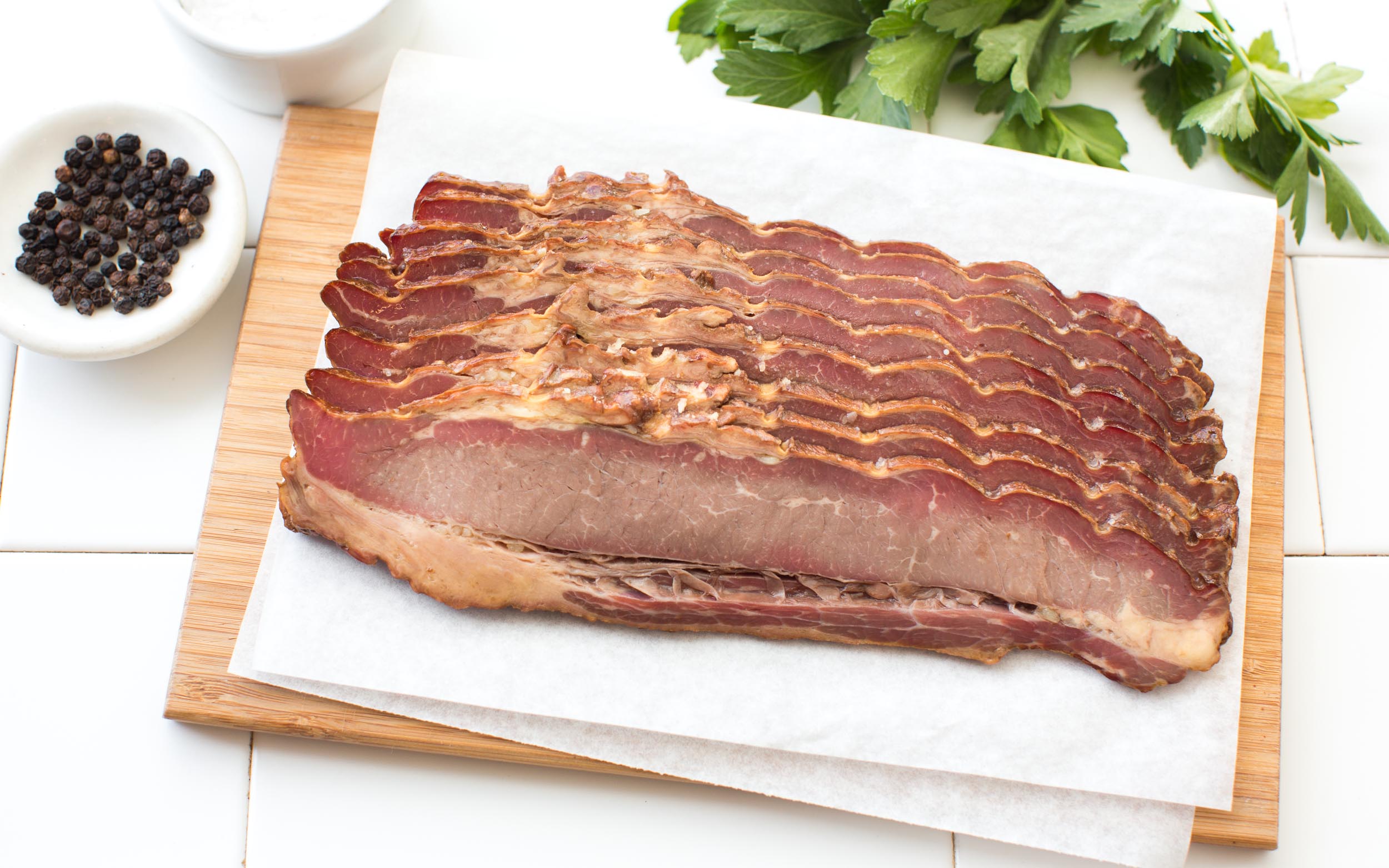 Grass-Fed Beef Bacon (Frozen) | 0.5 lb | Casa Rosa Farms | Good Eggs