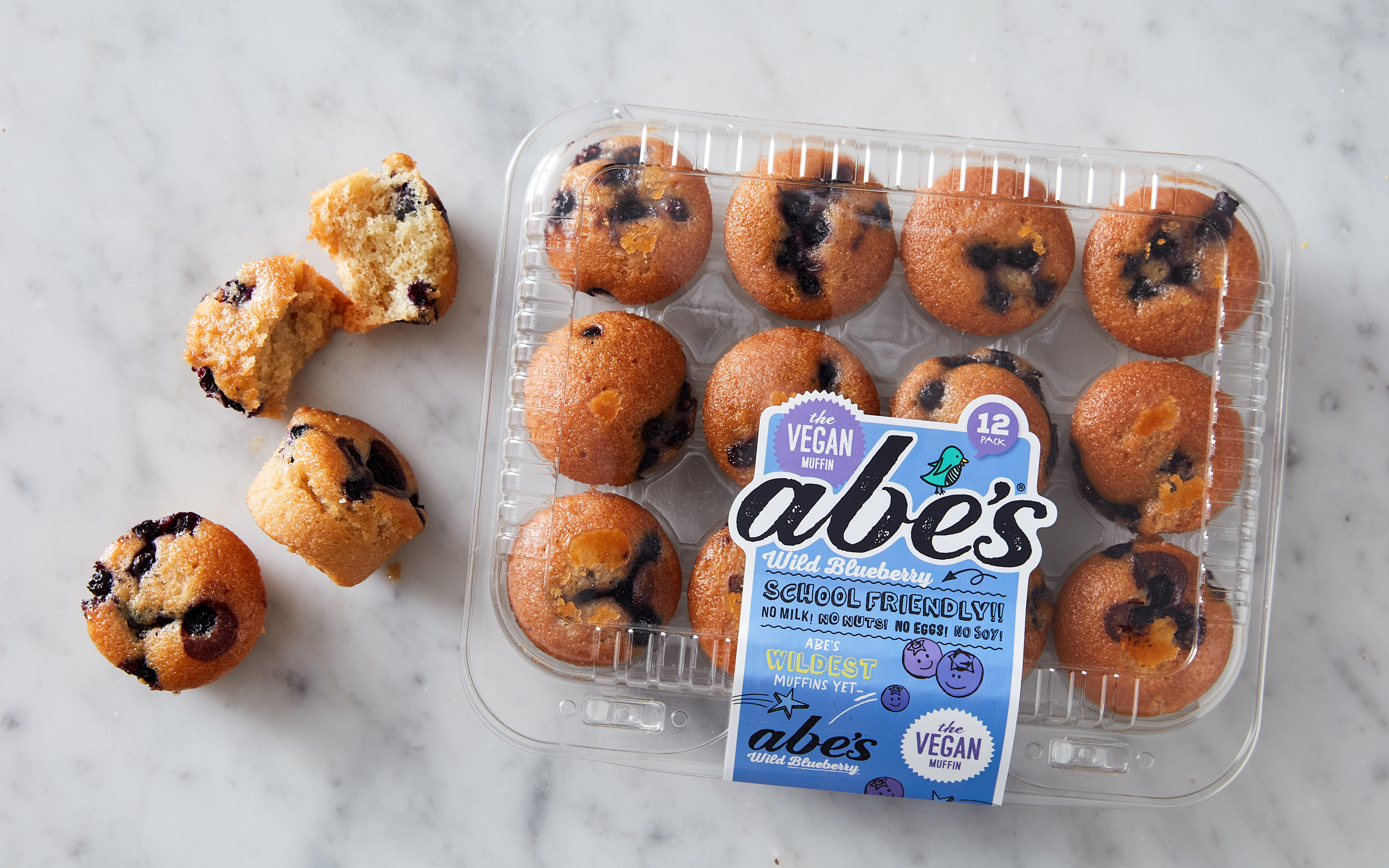 Vegan Wild Blueberry Mini Muffins | 12 count | Abe's Vegan Muffins ...