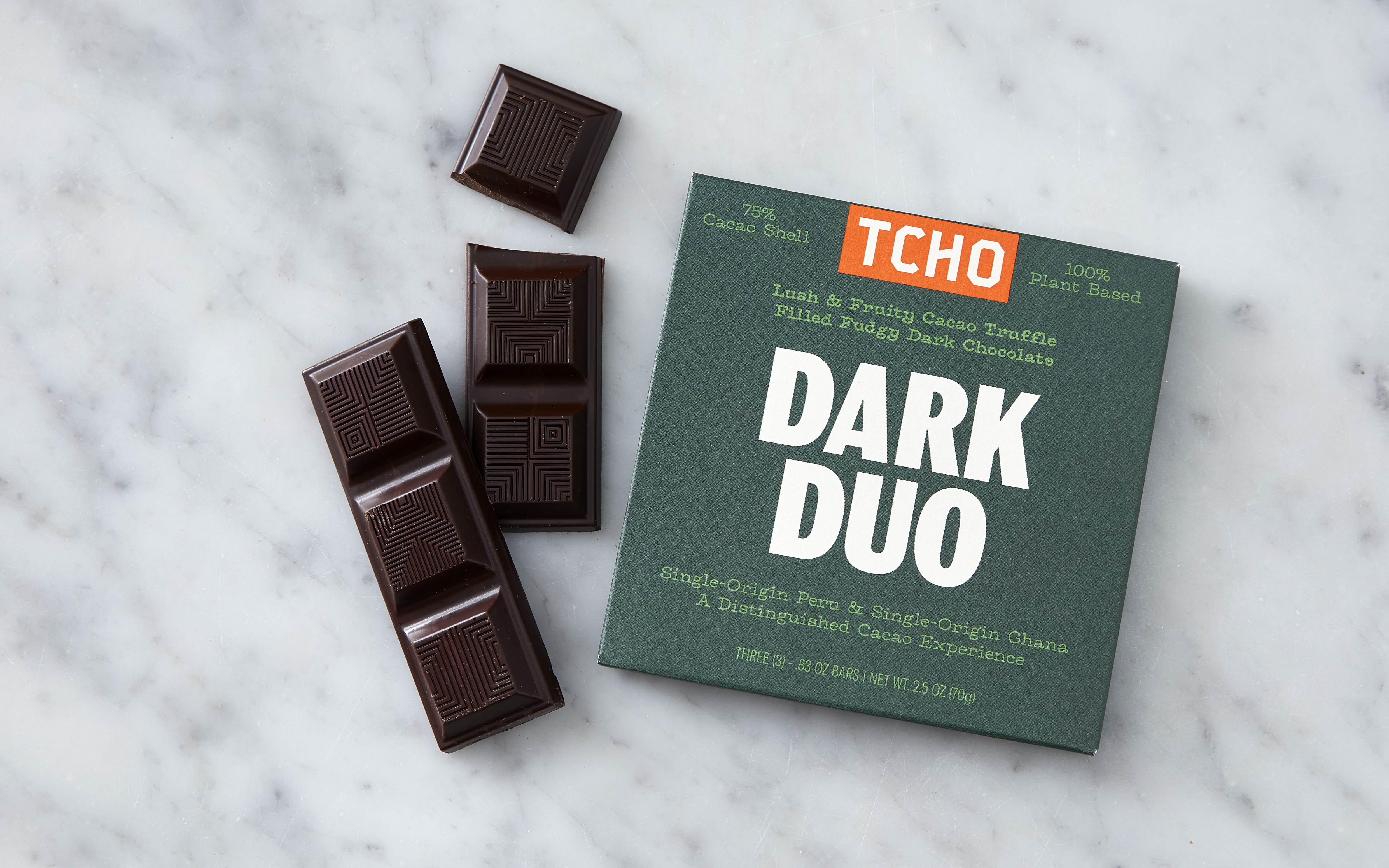 Organic Dark Duo Dark Chocolate Bar | 2.5 oz | TCHO | Good Eggs