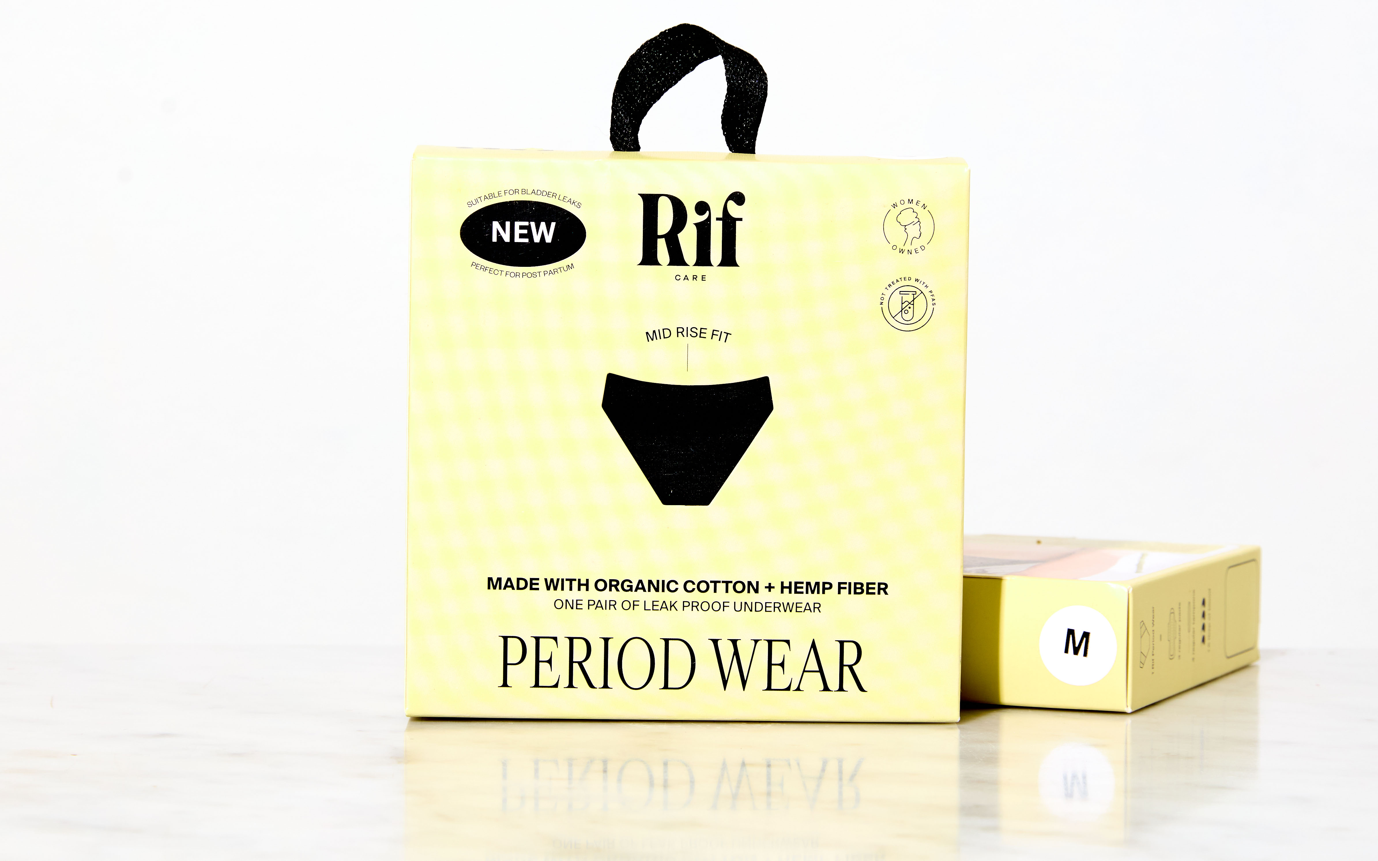 Medium Leakproof Mid-Rise Period Underwear Black | 4 oz | Rif Care ...