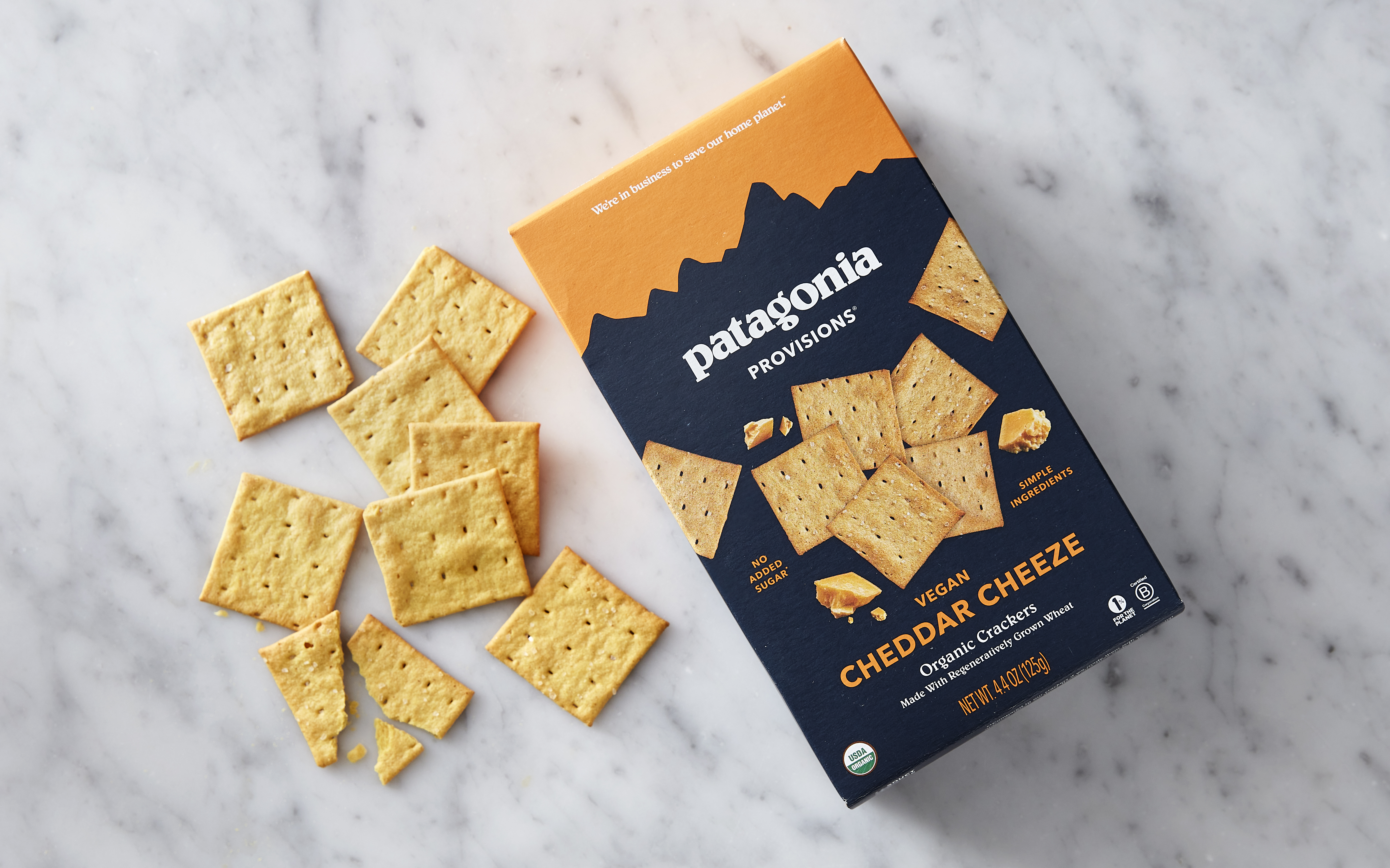 Organic Vegan Cheddar Cheeze Crackers | 4.4 oz | Patagonia Provisions ...