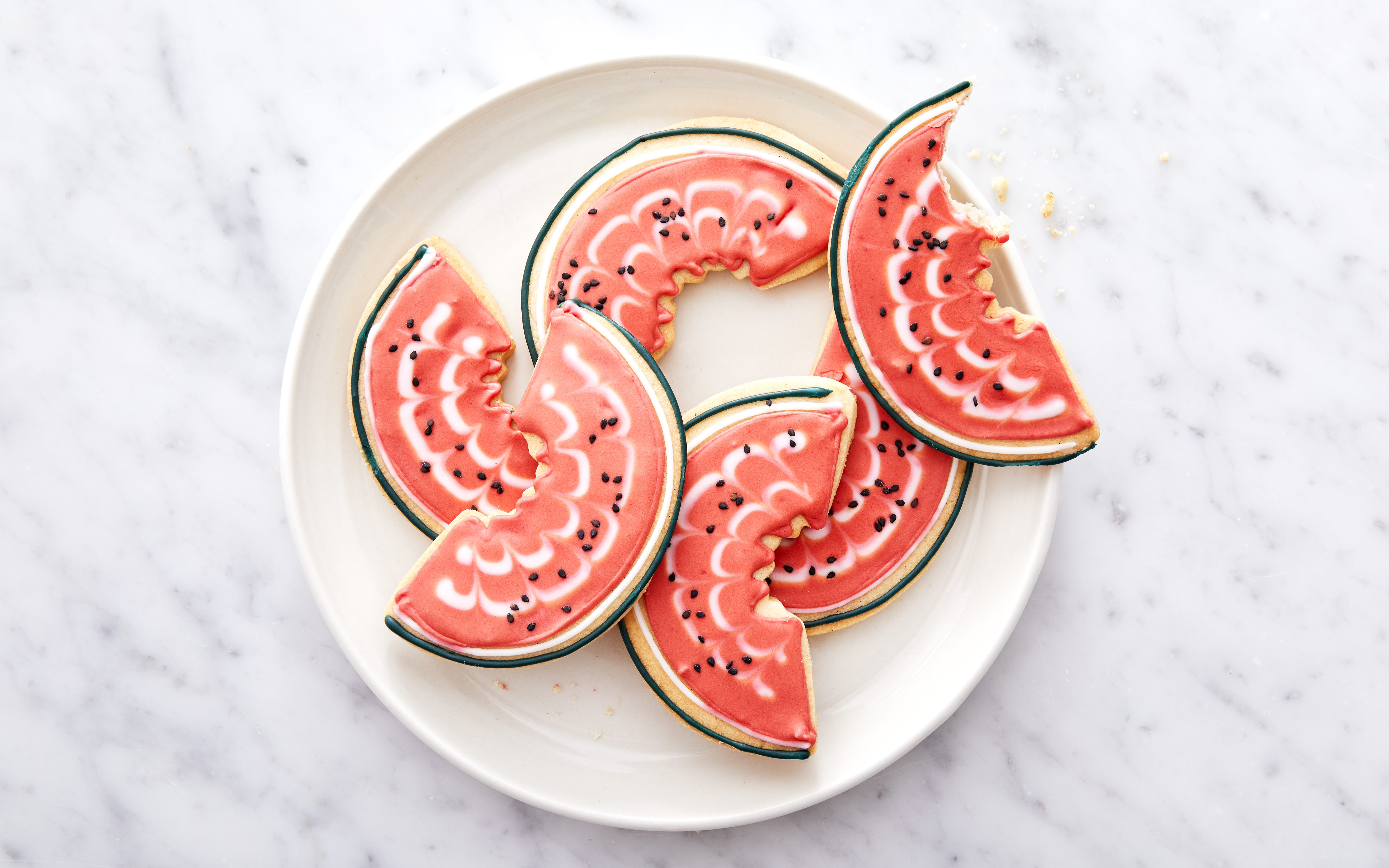 Hand Decorated Watermelon Shortbreads | 1 half dozen | Batter Bakery ...