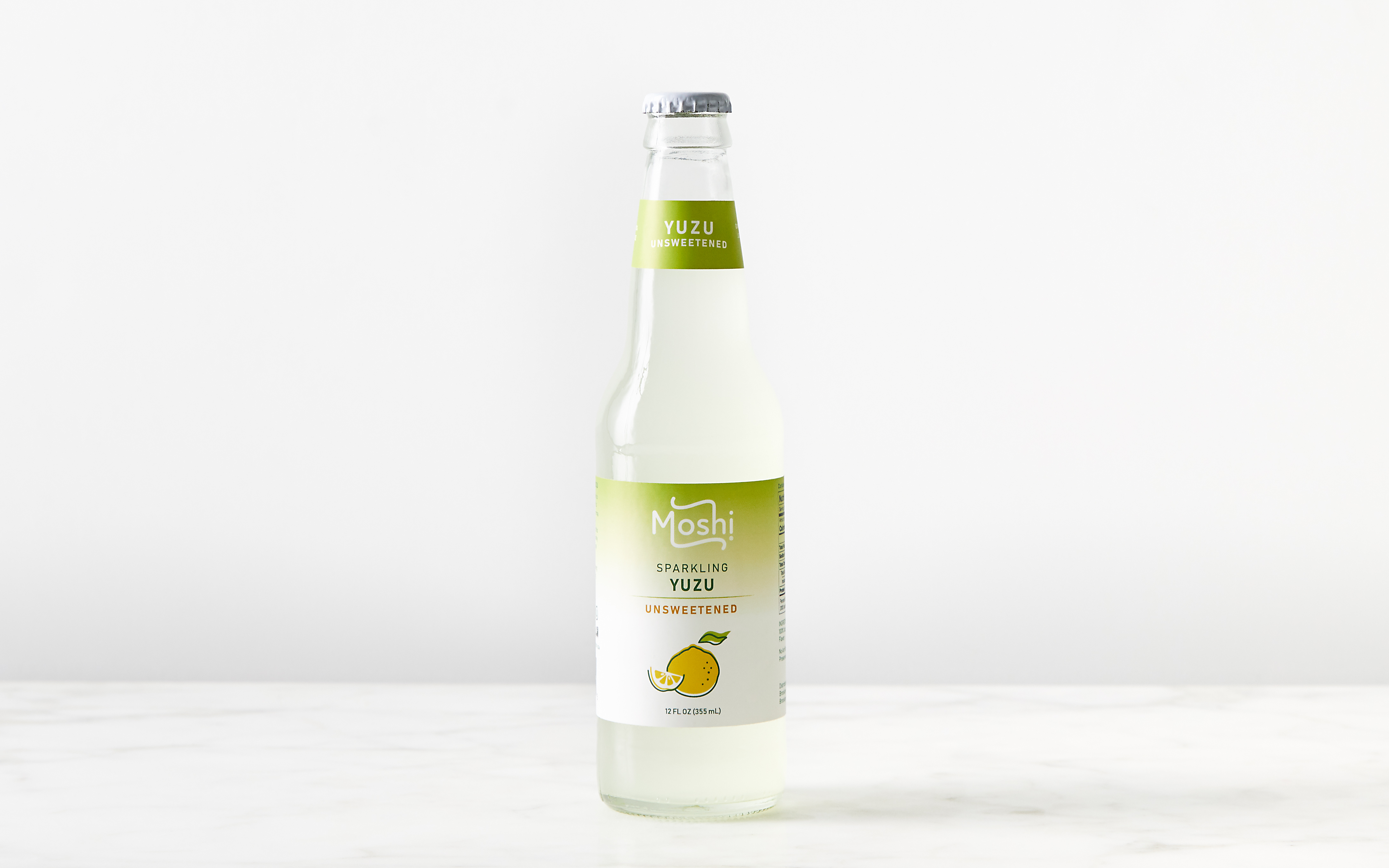 Unsweetened Yuzu Sparkling Drink | 12 fl oz | Moshi | Good Eggs