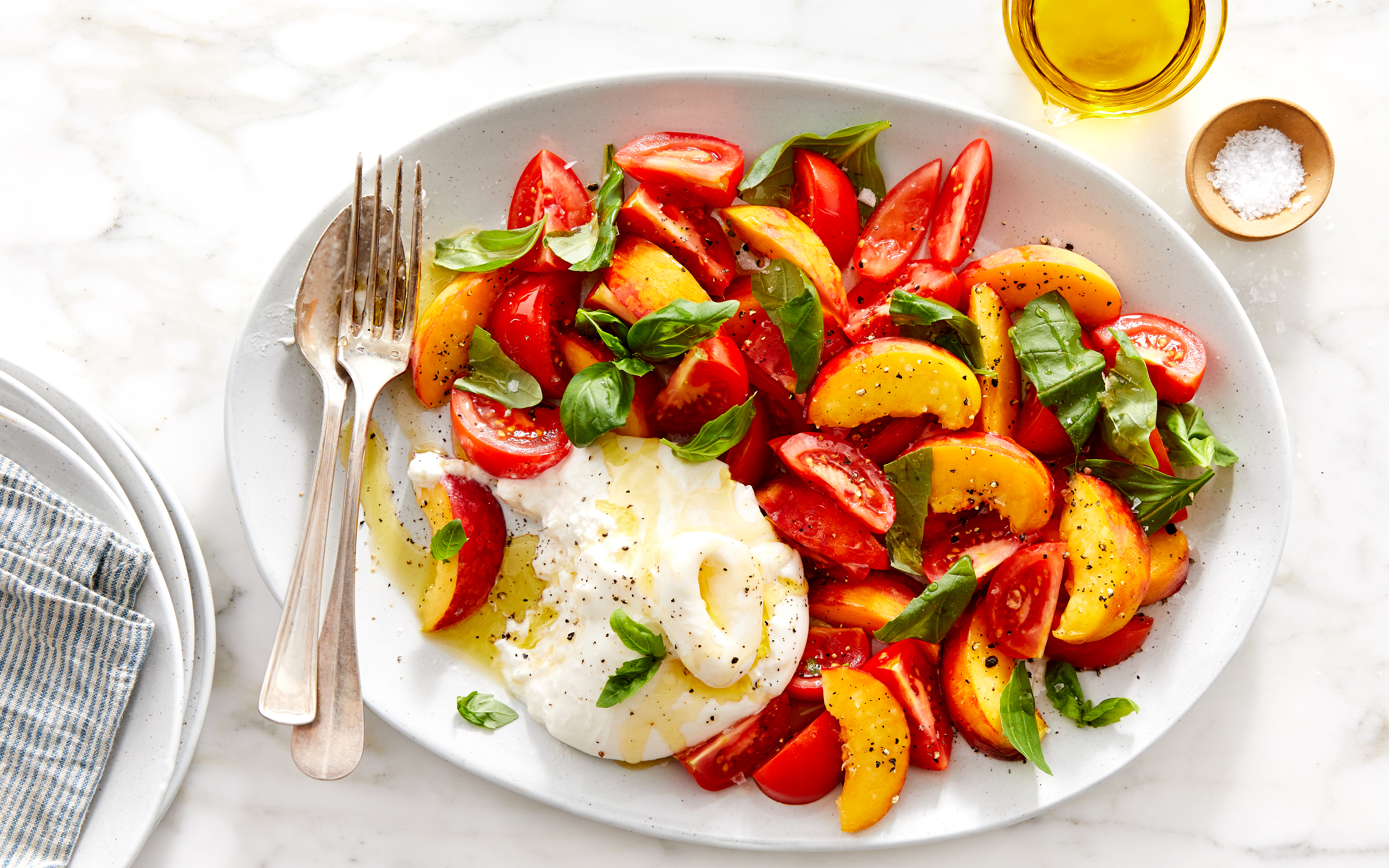 Masumoto Stone Fruit Caprese Salad with Burrata | 4 servings | Good ...