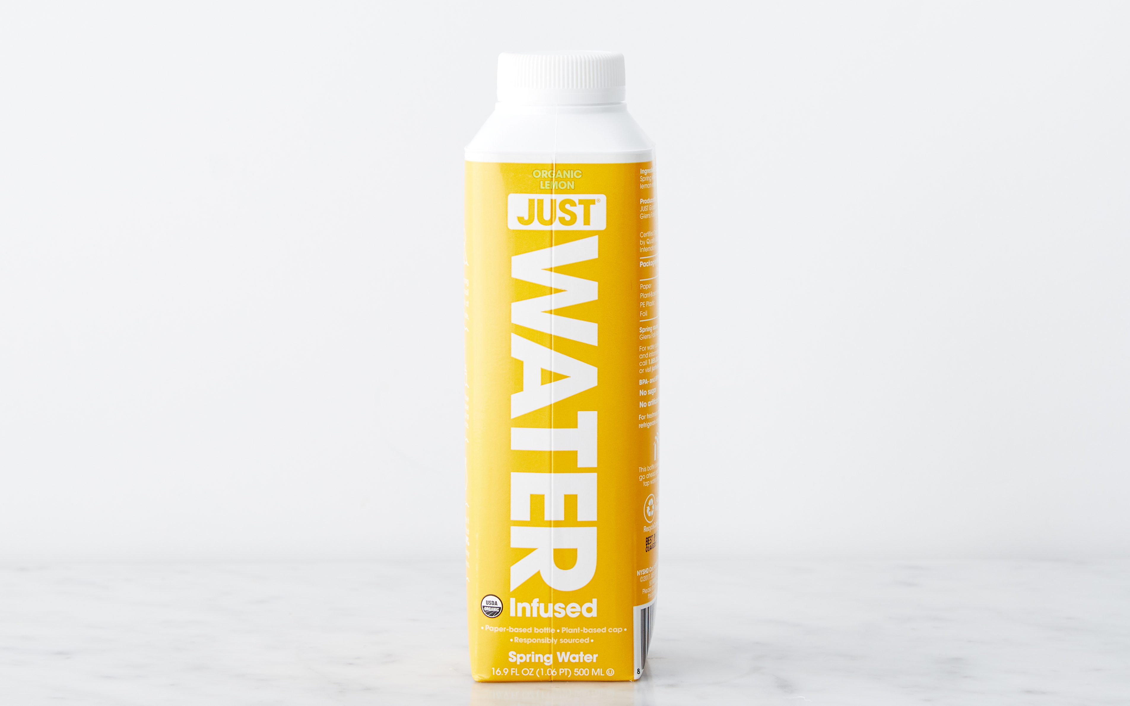 Organic Lemon Infused Spring Water | 16.9 fl oz | JUST Water | Good Eggs
