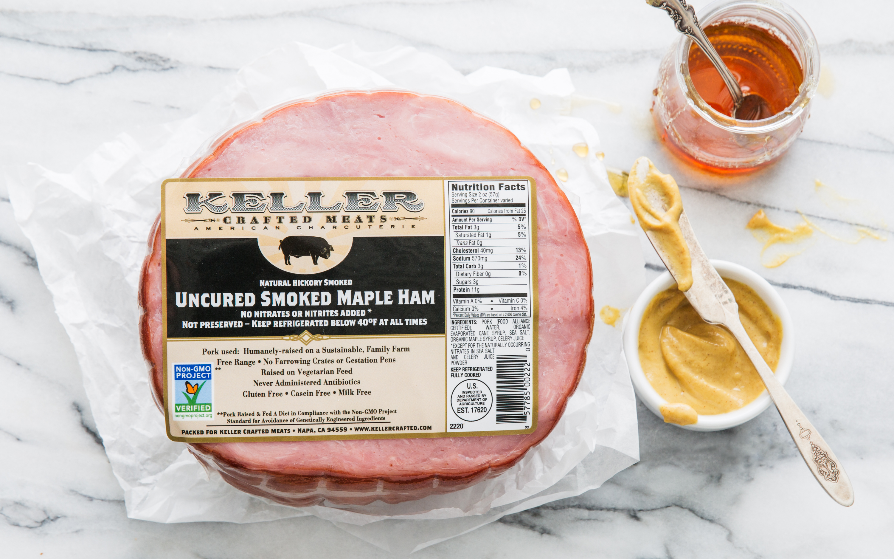 Pasture Raised Smoked Boneless Half Ham (Frozen) | 3.25 lb | Keller ...