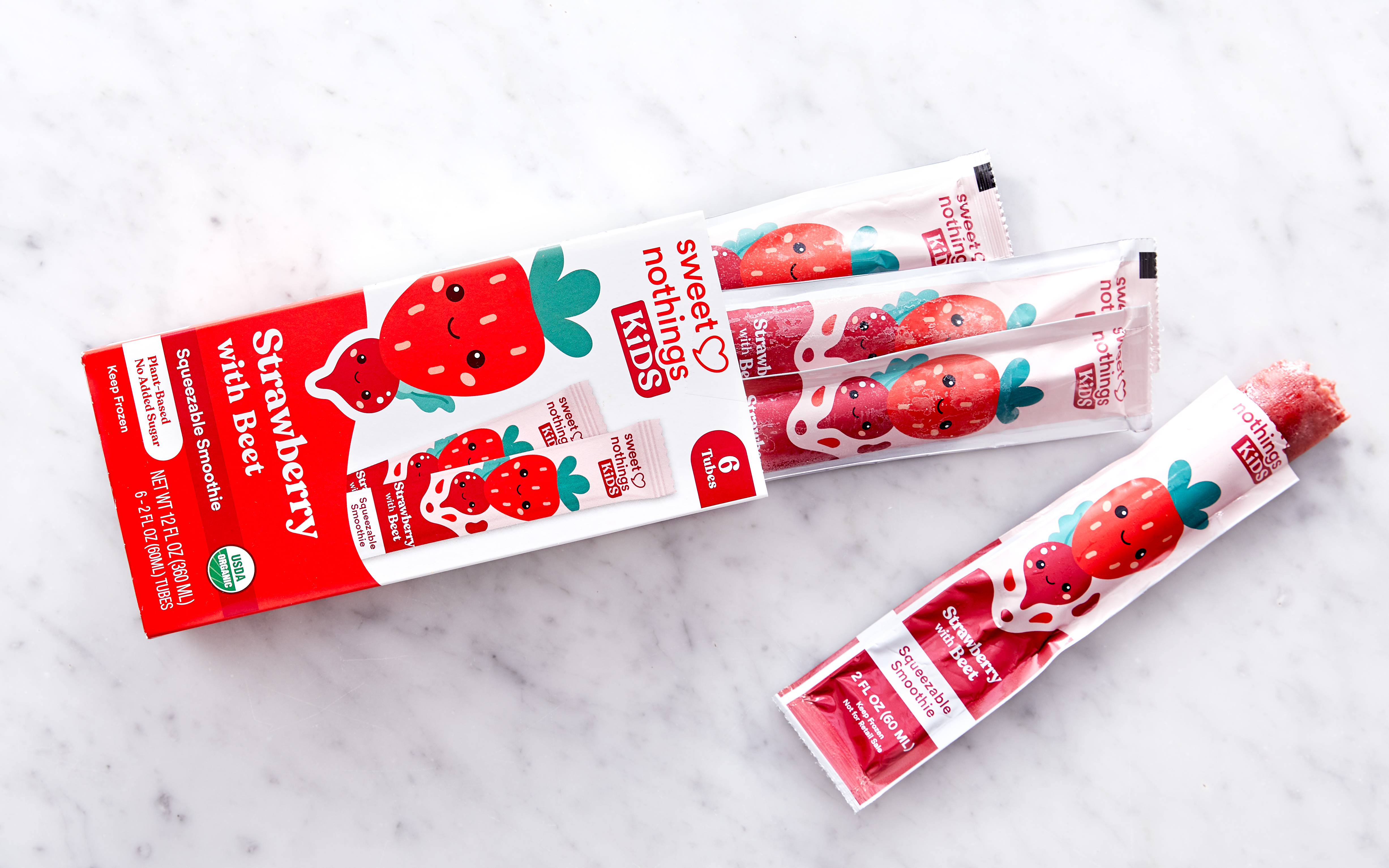 Strawberry with Beet Kids Squeezable Smoothies - Sweet Nothings | Good Eggs