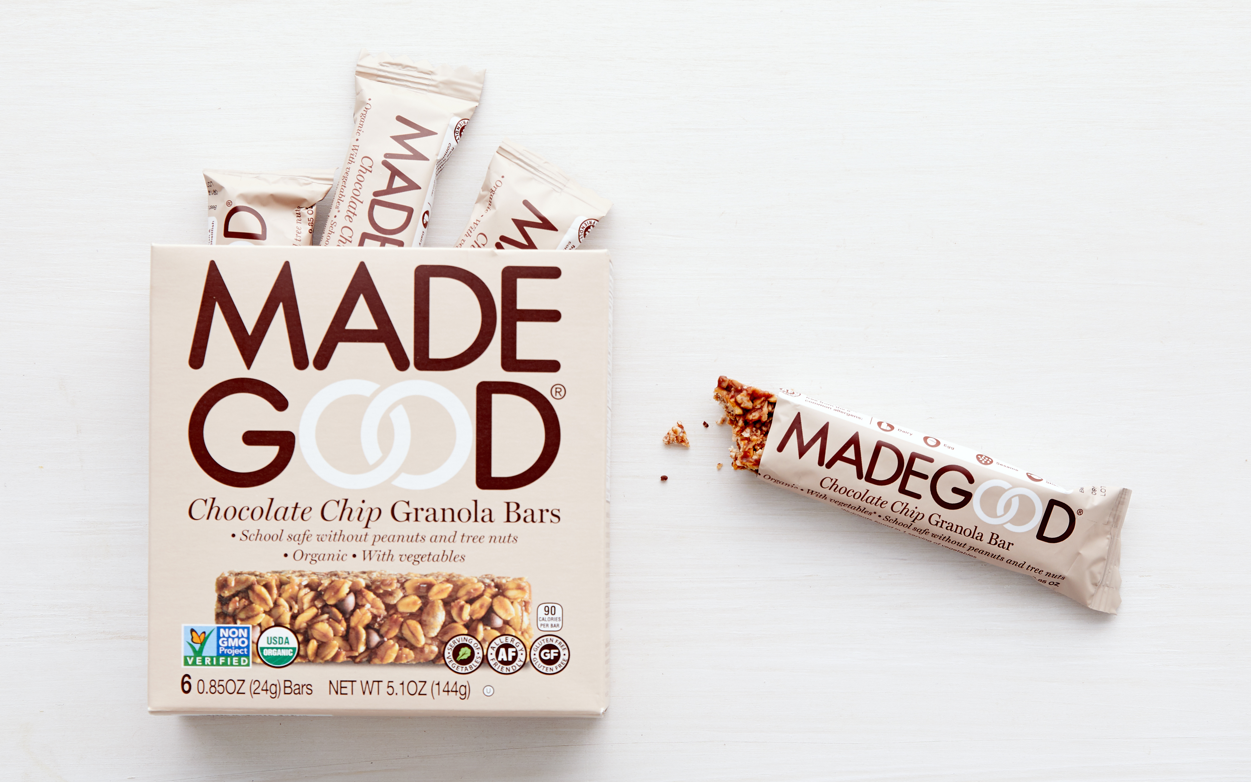 Organic Chocolate Chip Granola Bars | 6 count | MadeGood Foods | Good Eggs