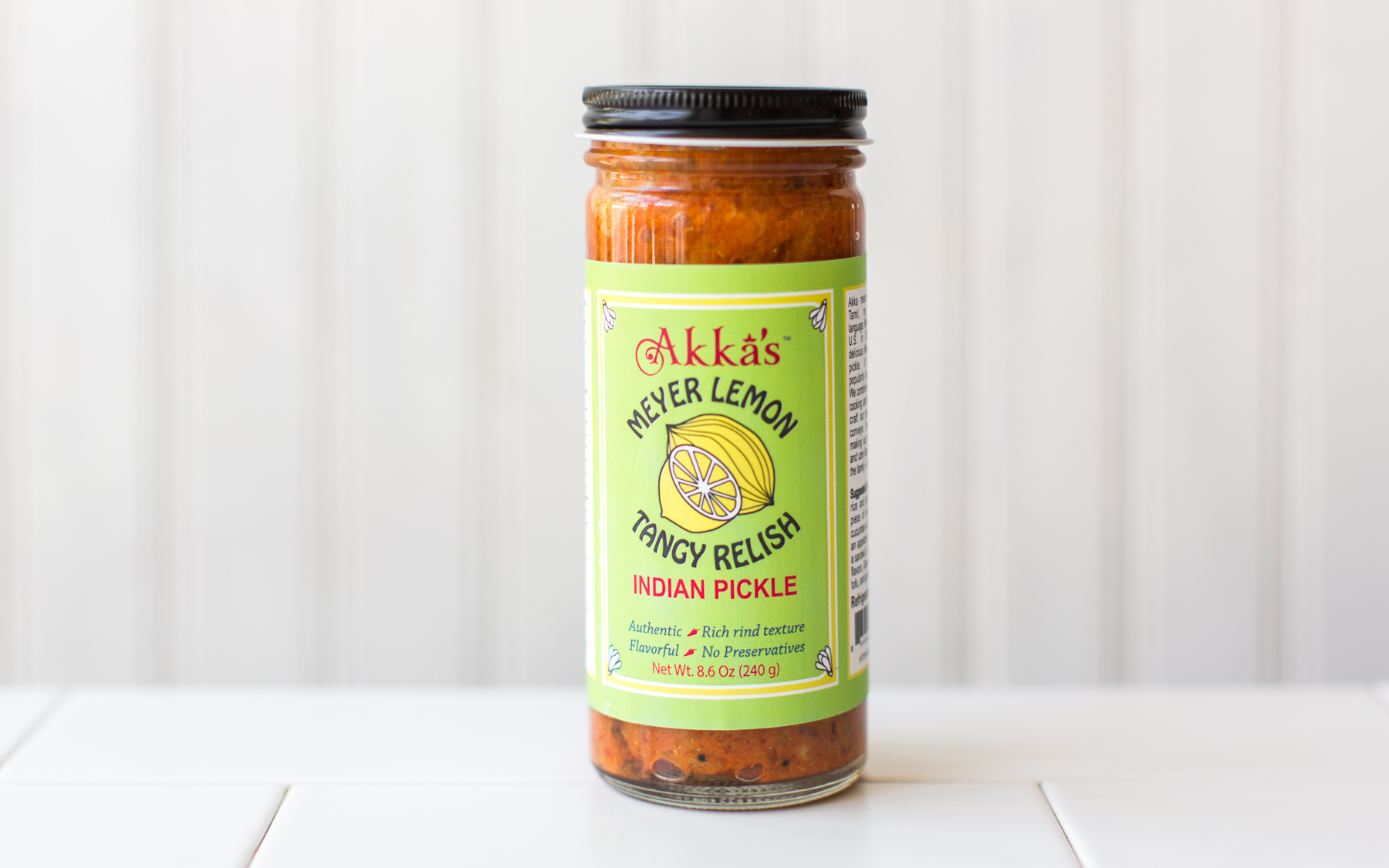 Pickled Meyer Lemon Relish | 8.6 oz | Akka's Handcrafted Foods | Good Eggs