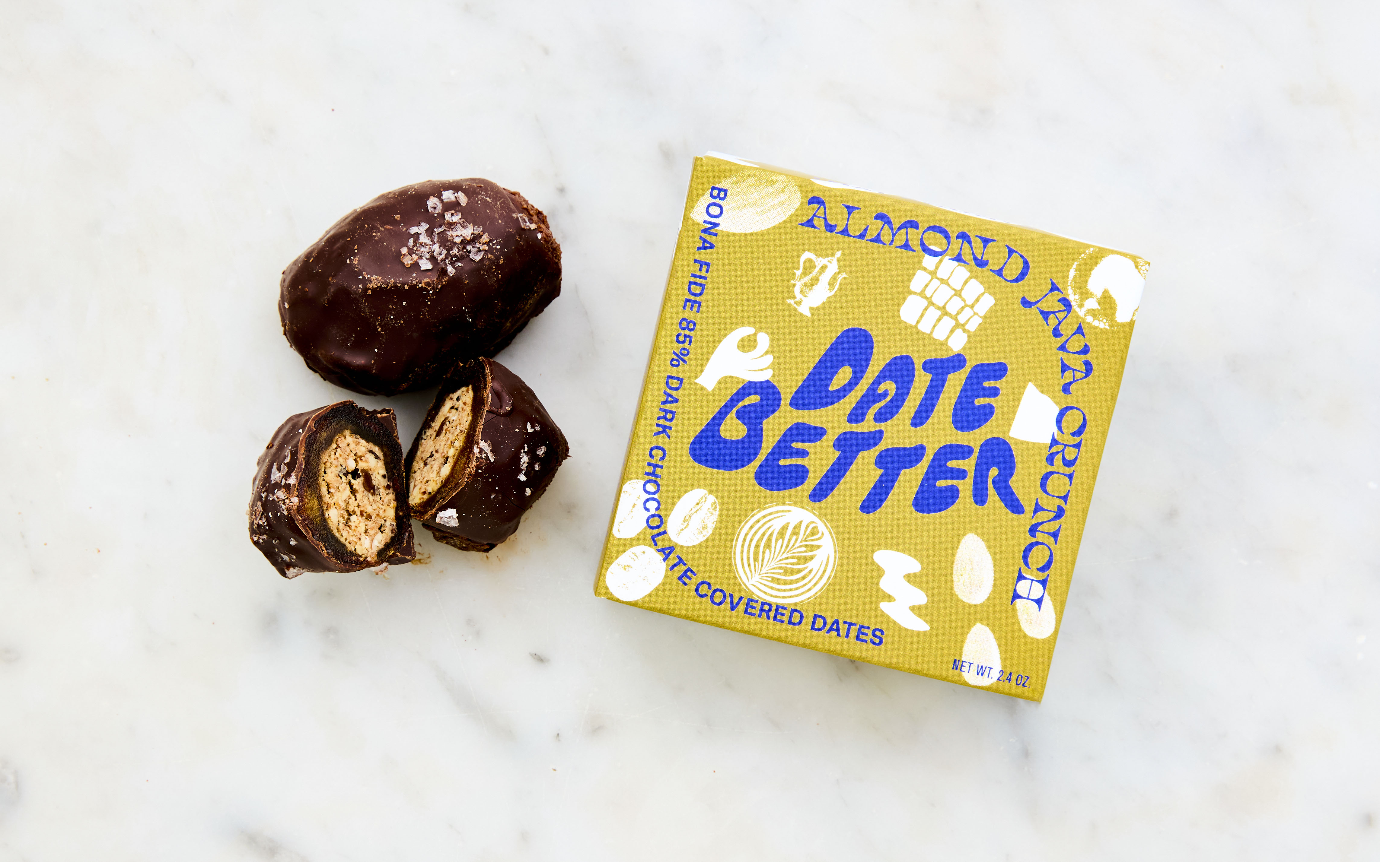 Almond Java Crunch Chocolate Covered Dates | 2.4 oz | Date Better ...