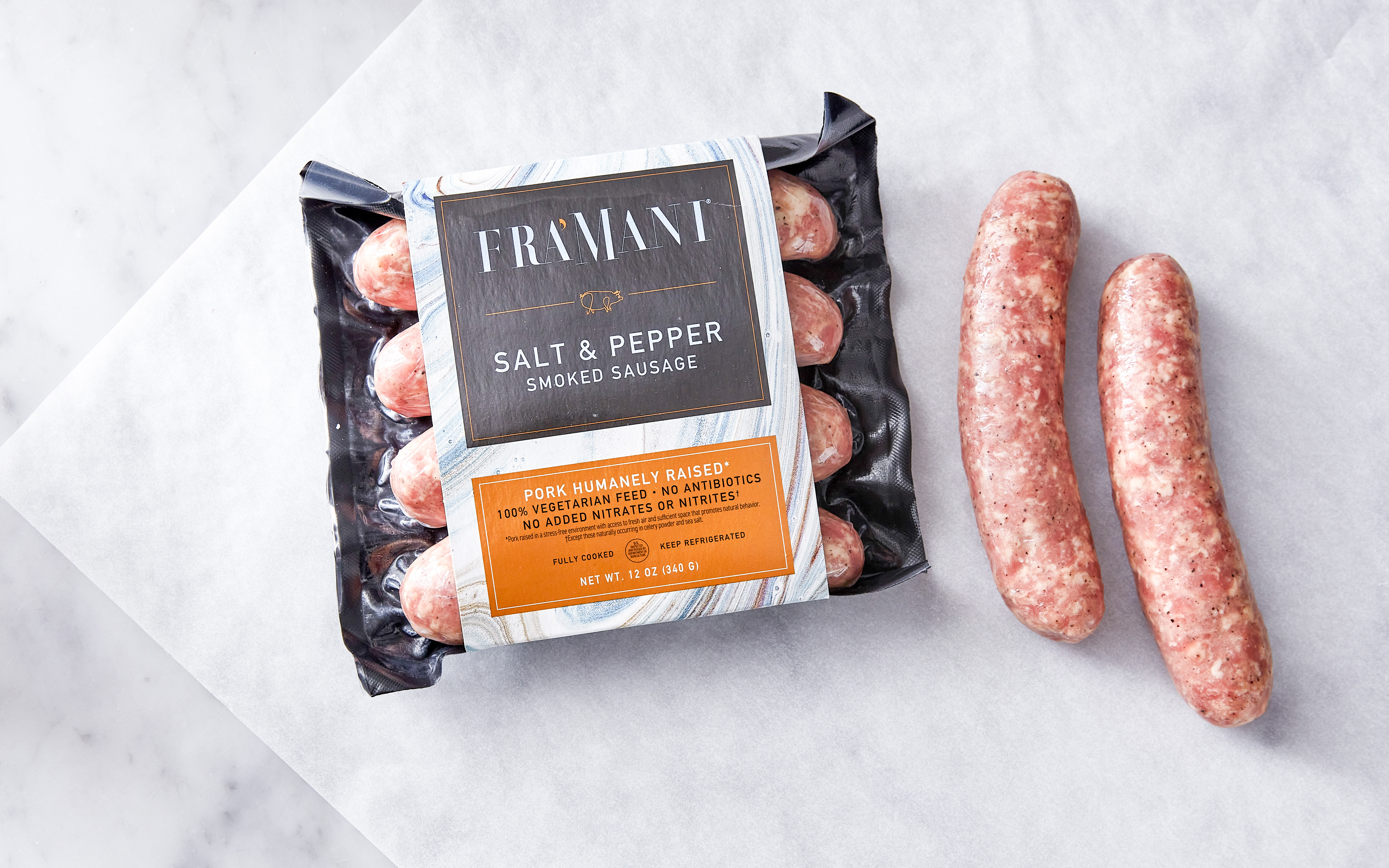 Salt & Pepper Pork Sausage | 12 oz | Fra' Mani Handcrafted Foods | Good ...