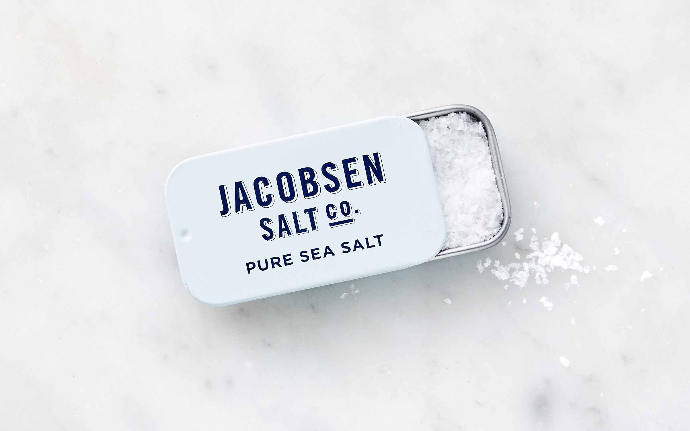 Slide Tin of Pure Flake Finishing Salt | 0.42 oz | Jacobsen Salt Co ...