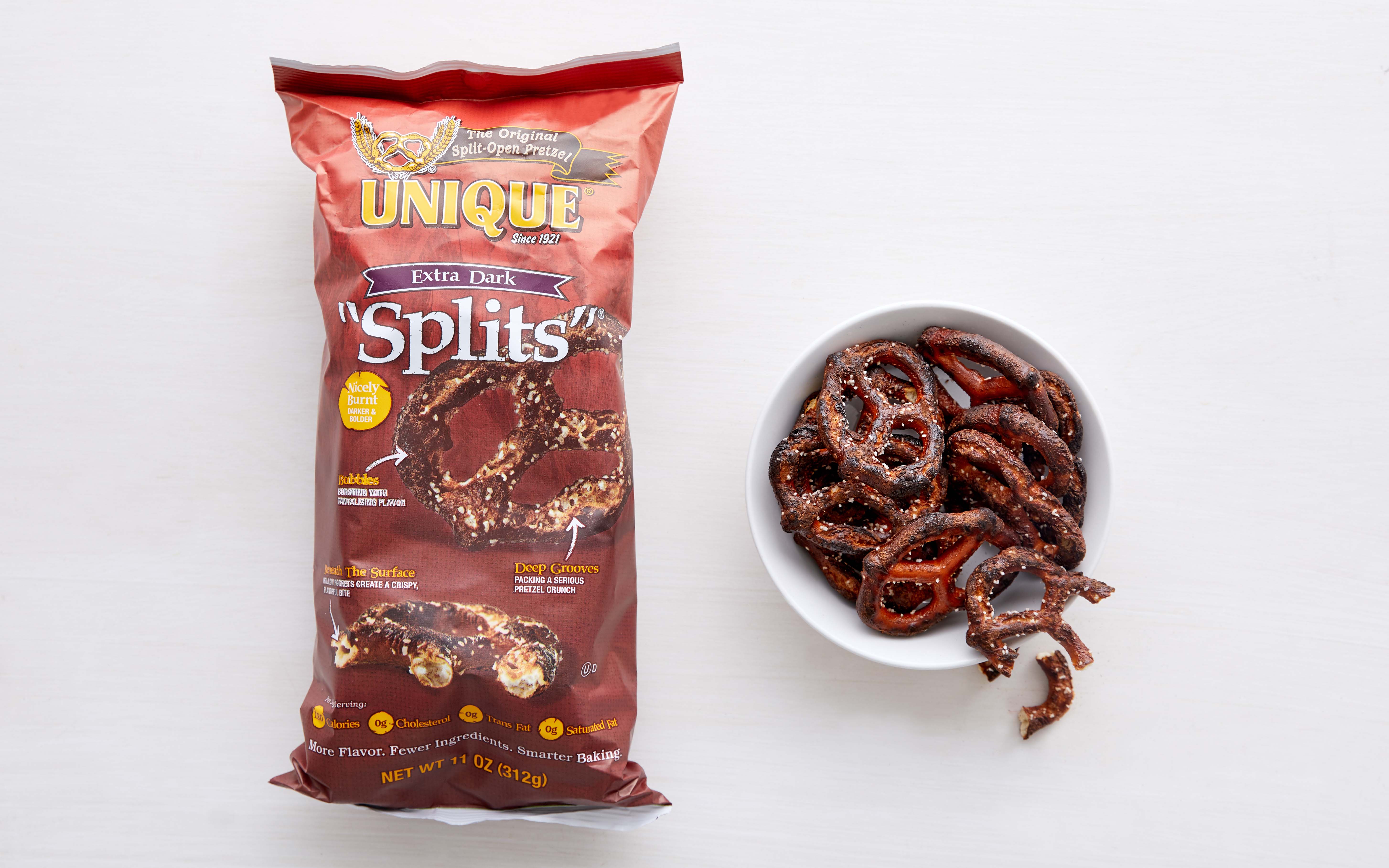 Extra Dark Splits Pretzels | 11 oz | Unique Pretzels | Good Eggs