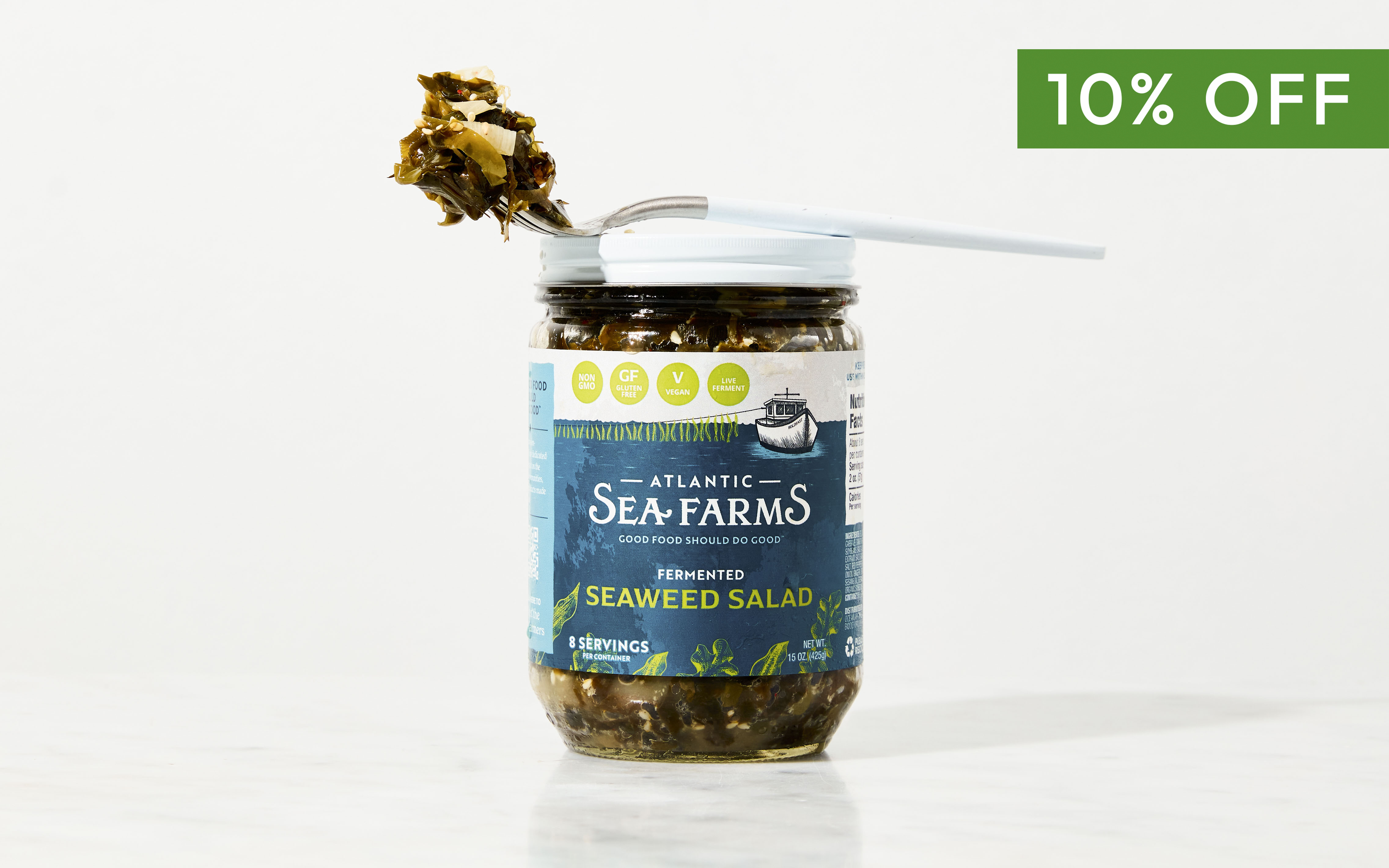 Fermented Seaweed Salad | 15 oz | Atlantic Sea Farms | Good Eggs