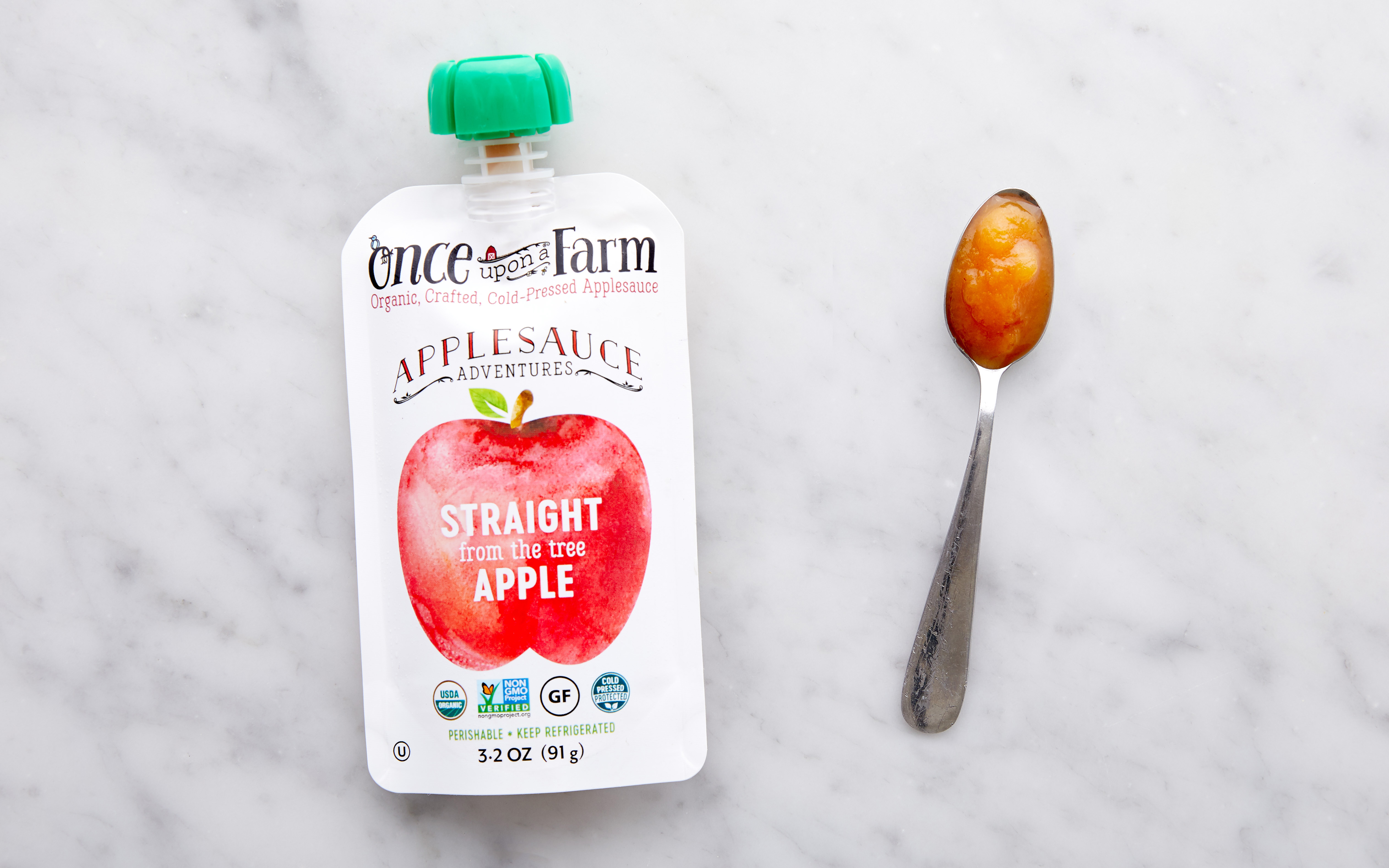 Organic Applesauce Pouch | 3.2 oz | Once Upon a Farm | Good Eggs