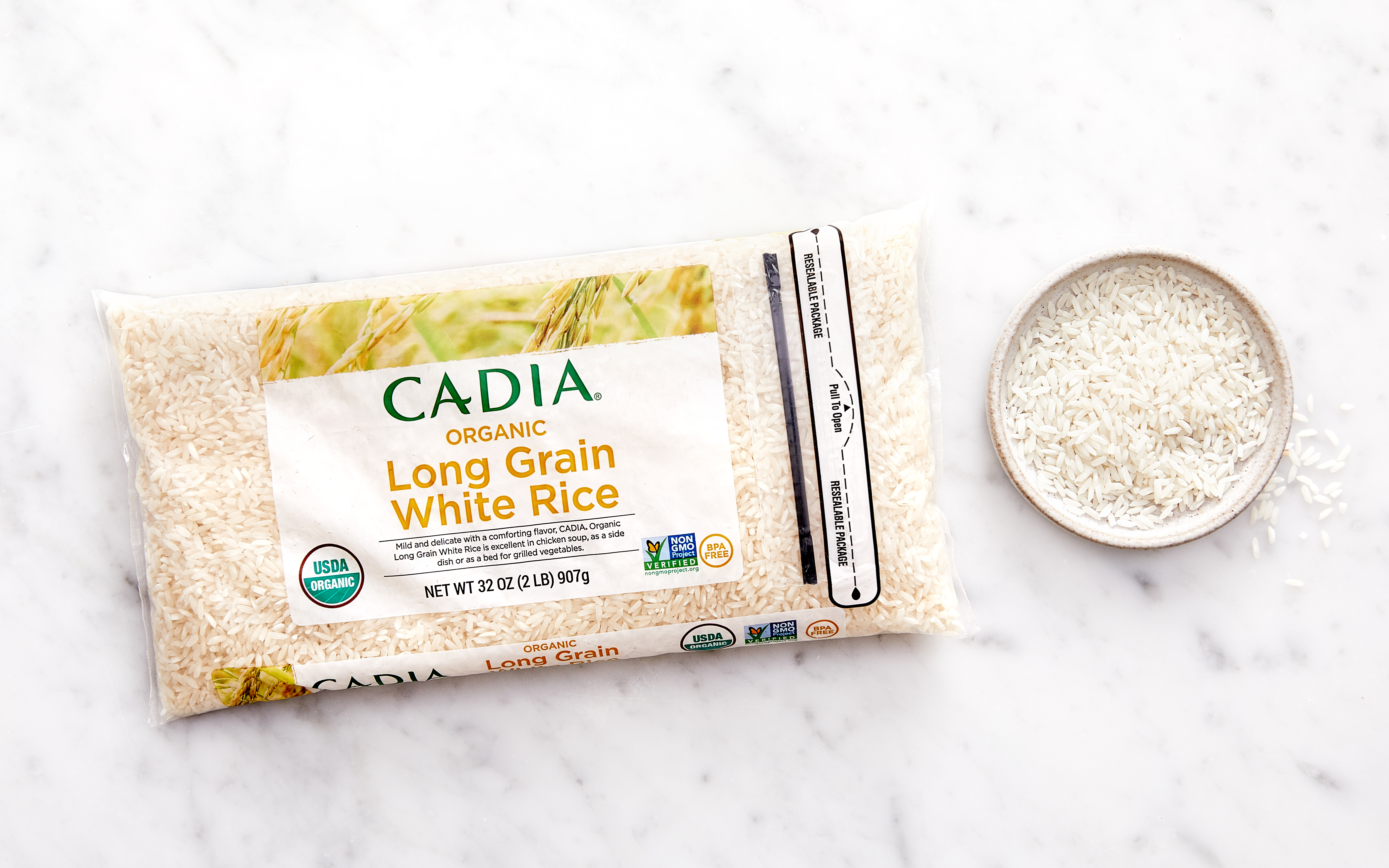 Organic Long Grain White Rice | 32 oz | Cadia | Good Eggs
