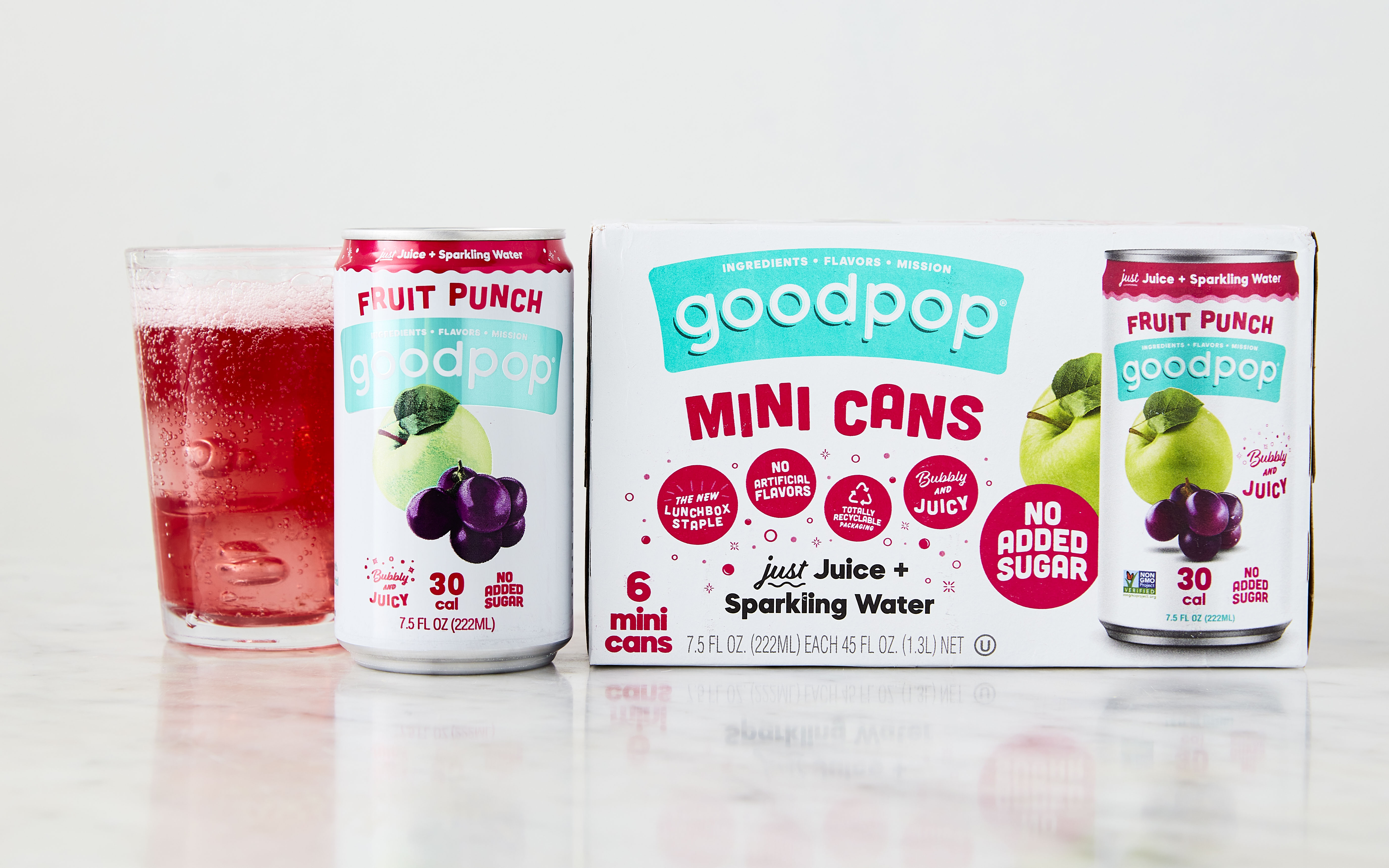 Fruit Punch Sparkling Water | 6 count | GoodPop | Good Eggs