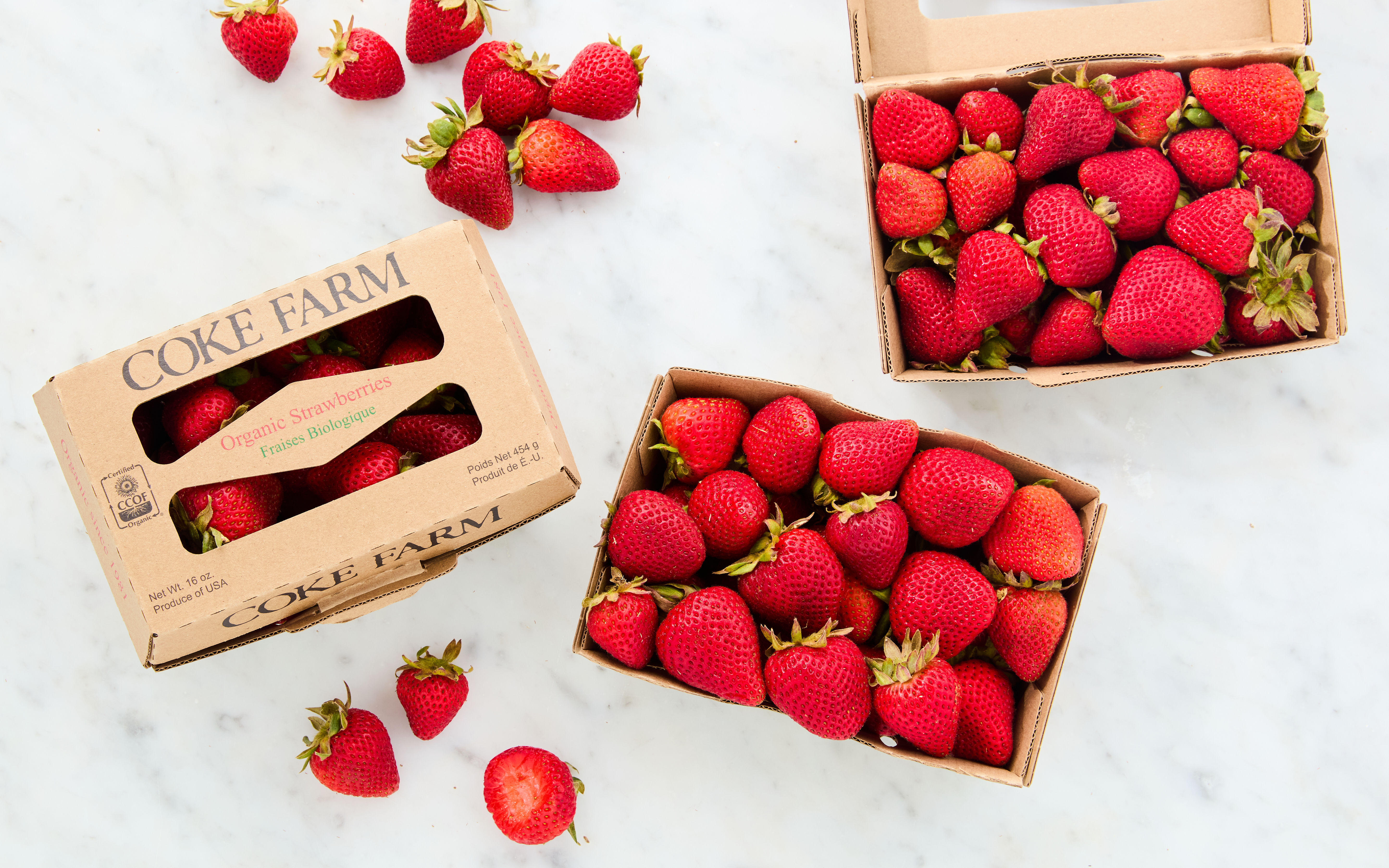 Organic Strawberry 3-Pack | 3 lb | Coke Farms | Good Eggs