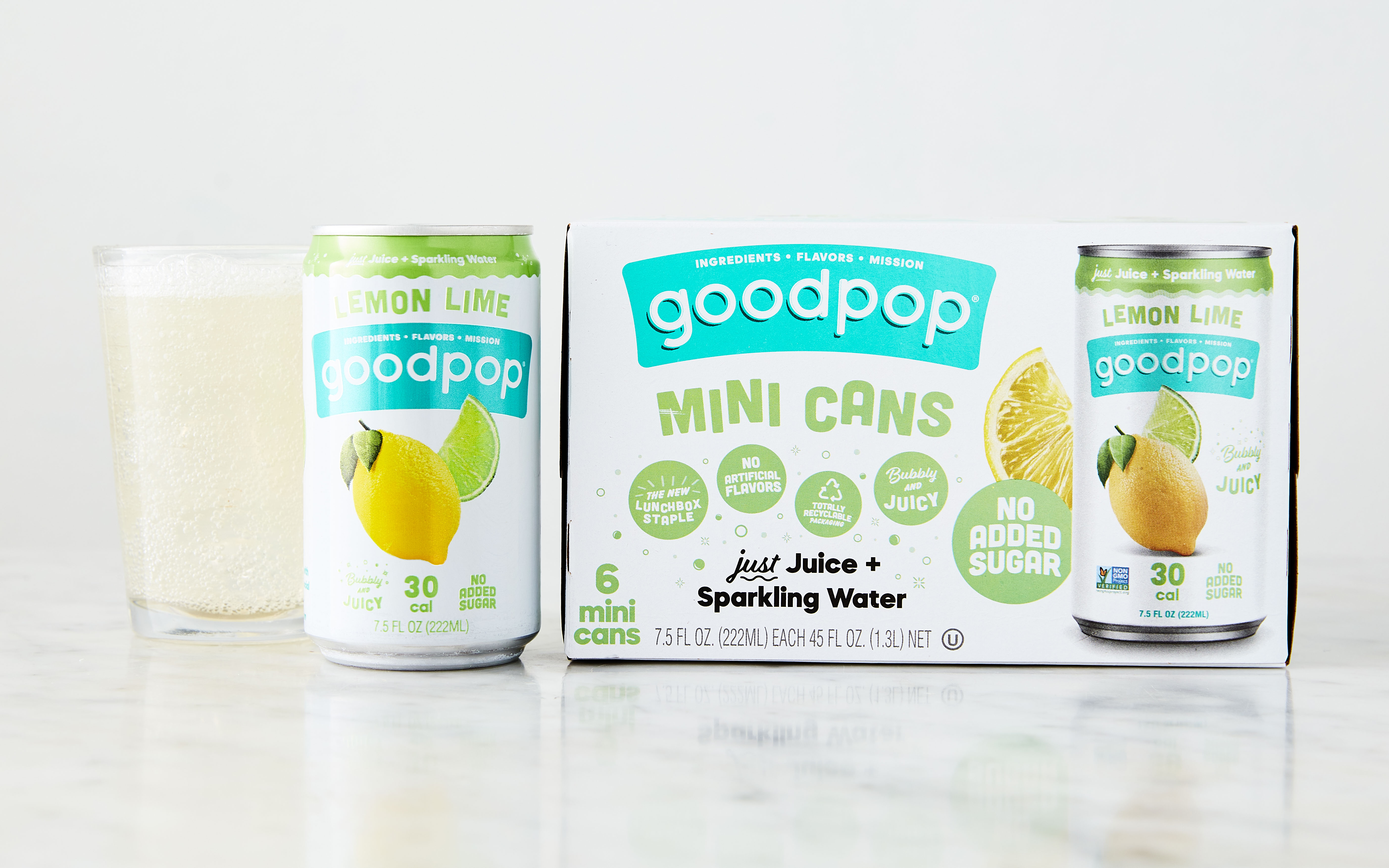 Lemon Lime Sparkling Water | 6 count | GoodPop | Good Eggs