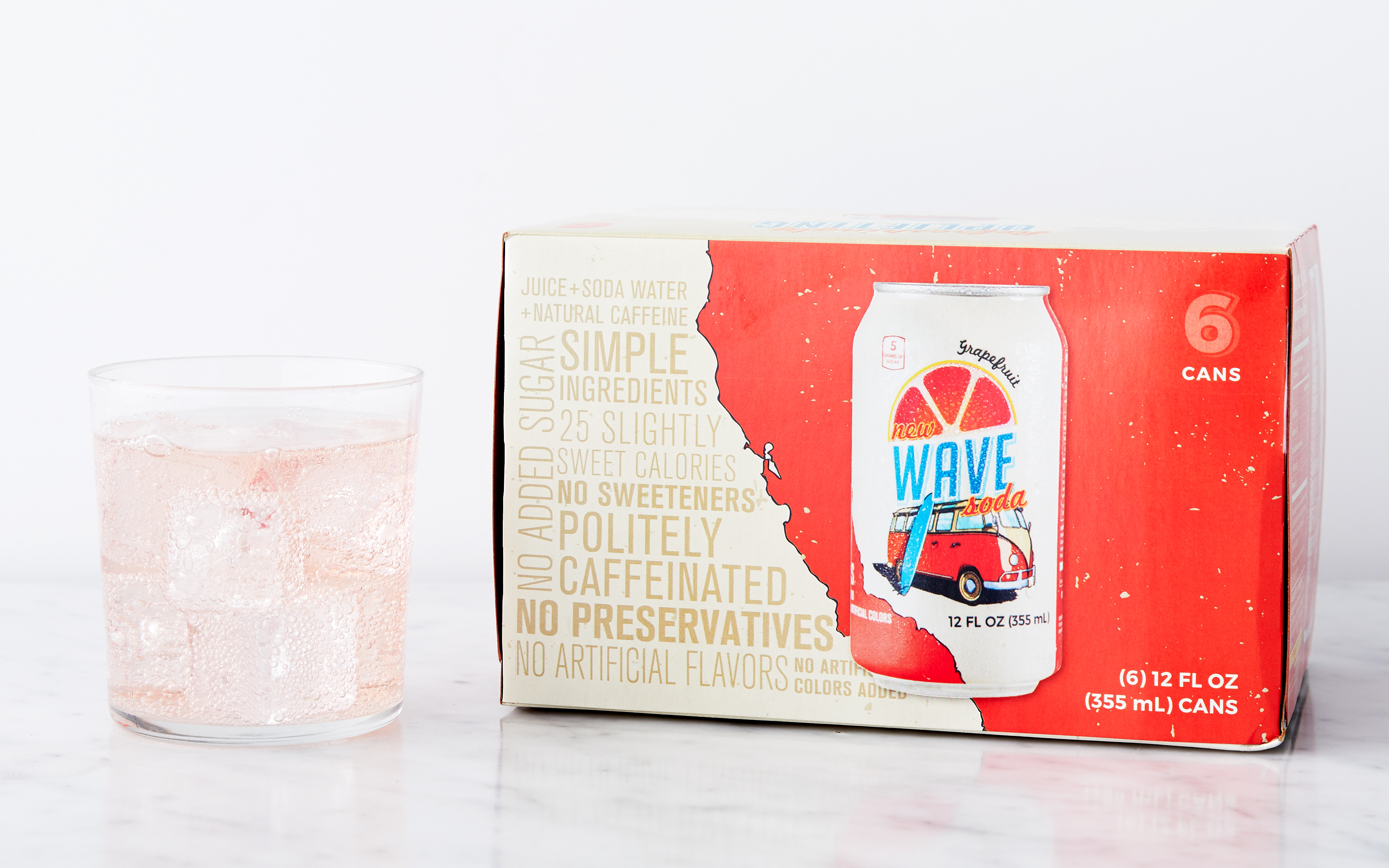 Grapefruit Soda | 6 count | Wave Soda | Good Eggs