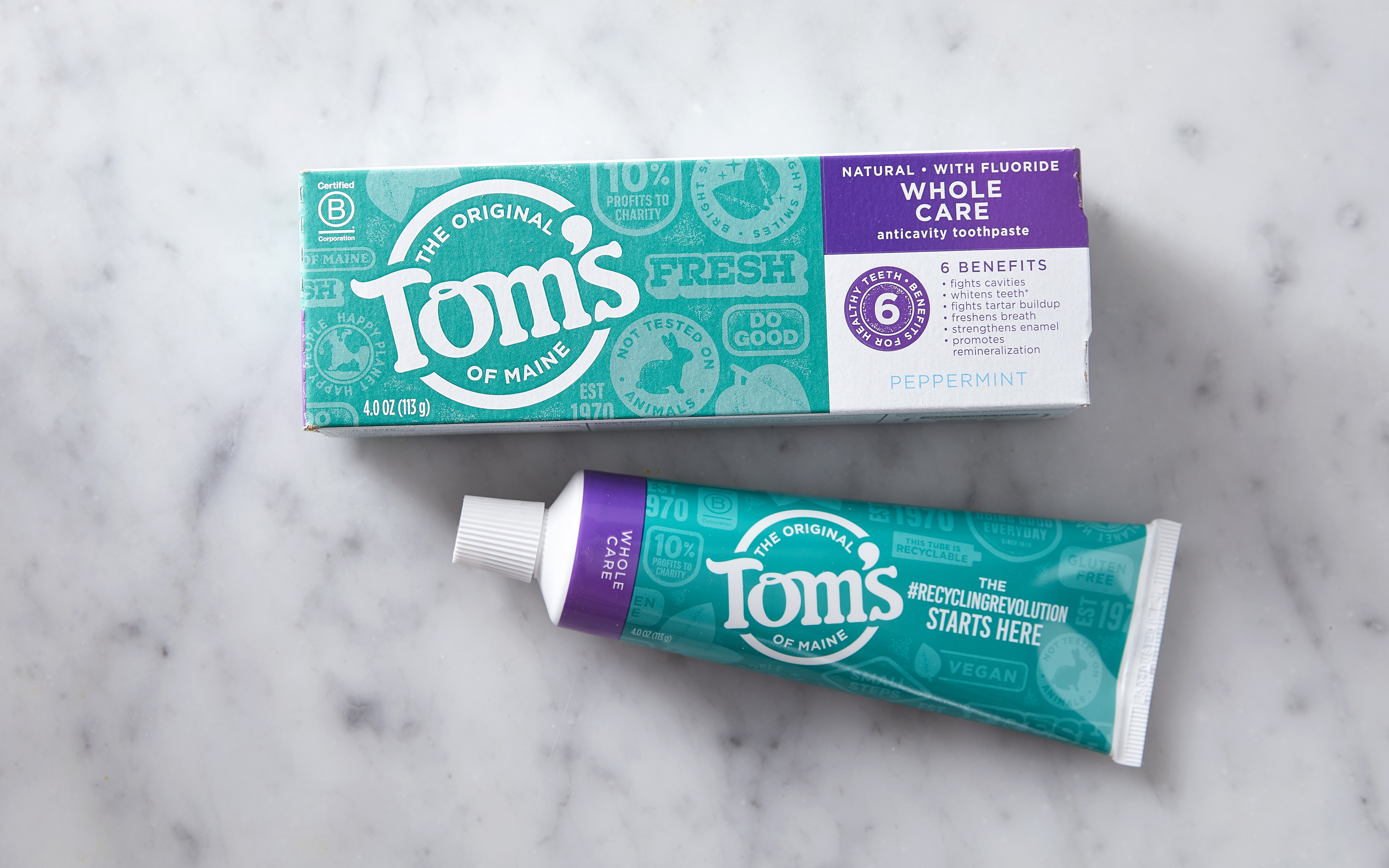 Whole Care Peppermint Toothpaste | 4 oz | Tom's of Maine | Good Eggs