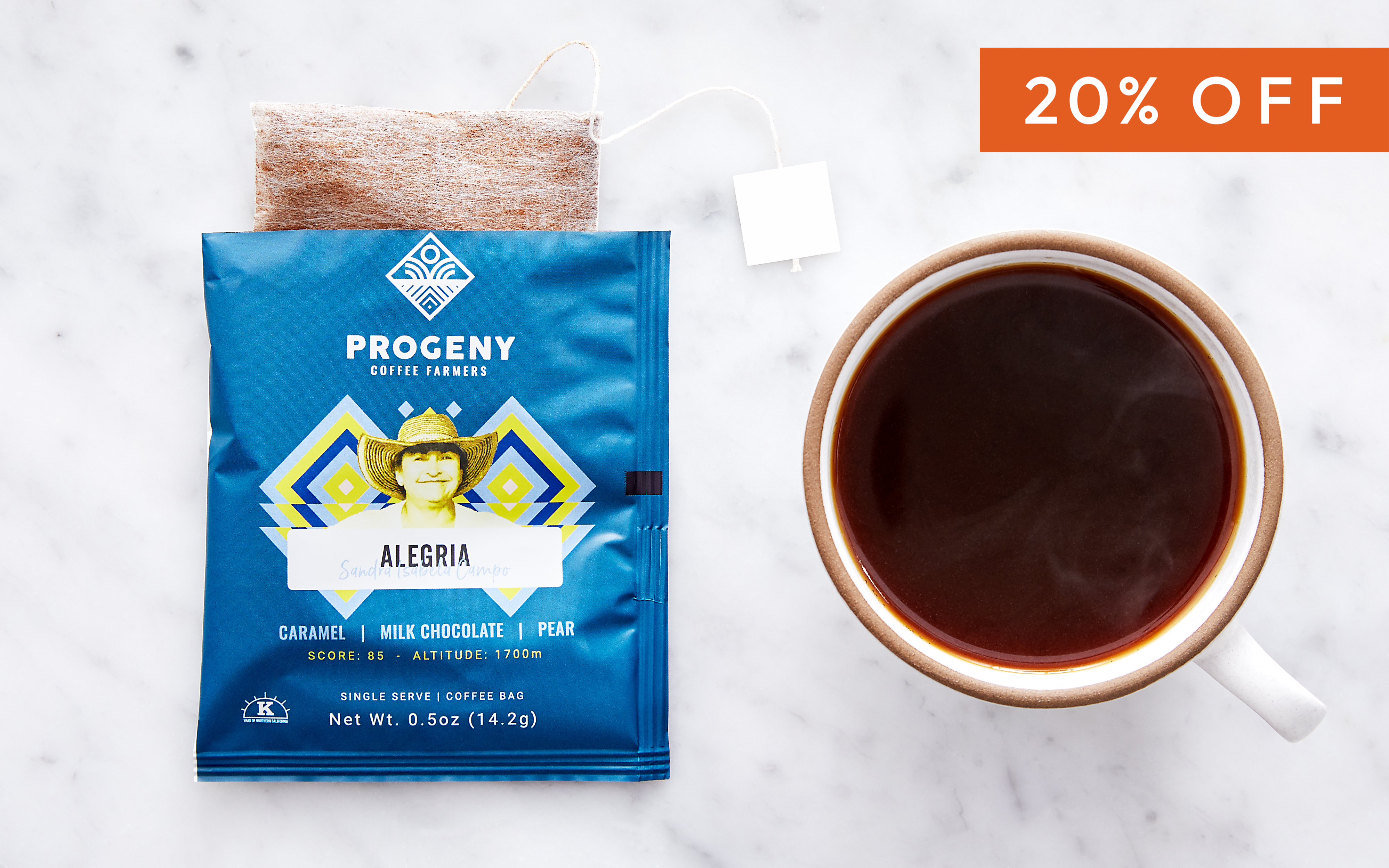 Alegria Single Serve Coffee Satchets | 10 count | Progeny Coffee ...