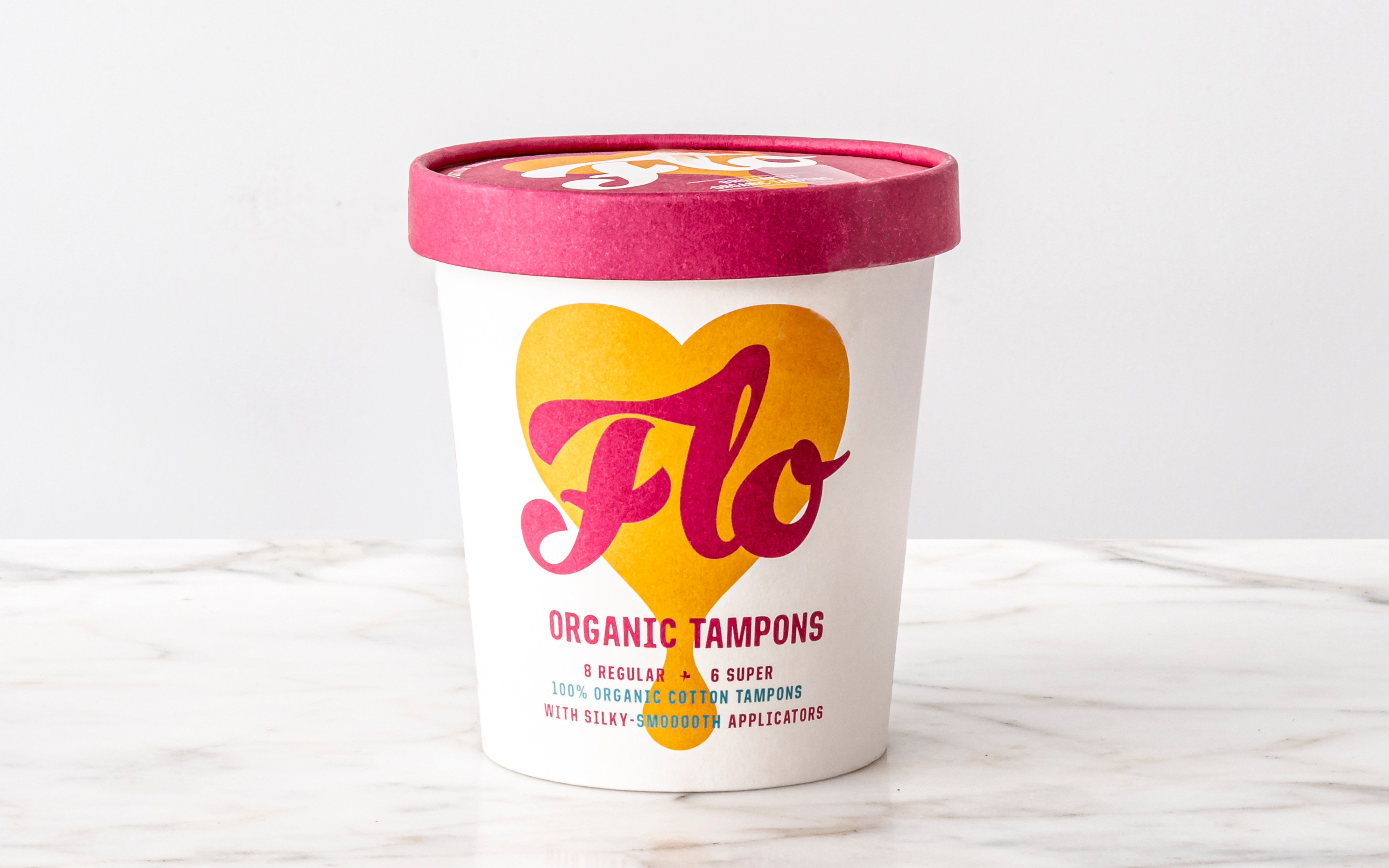 FLO Eco-Applicator Organic Tampons | 14 count | Here We Flo | Good Eggs