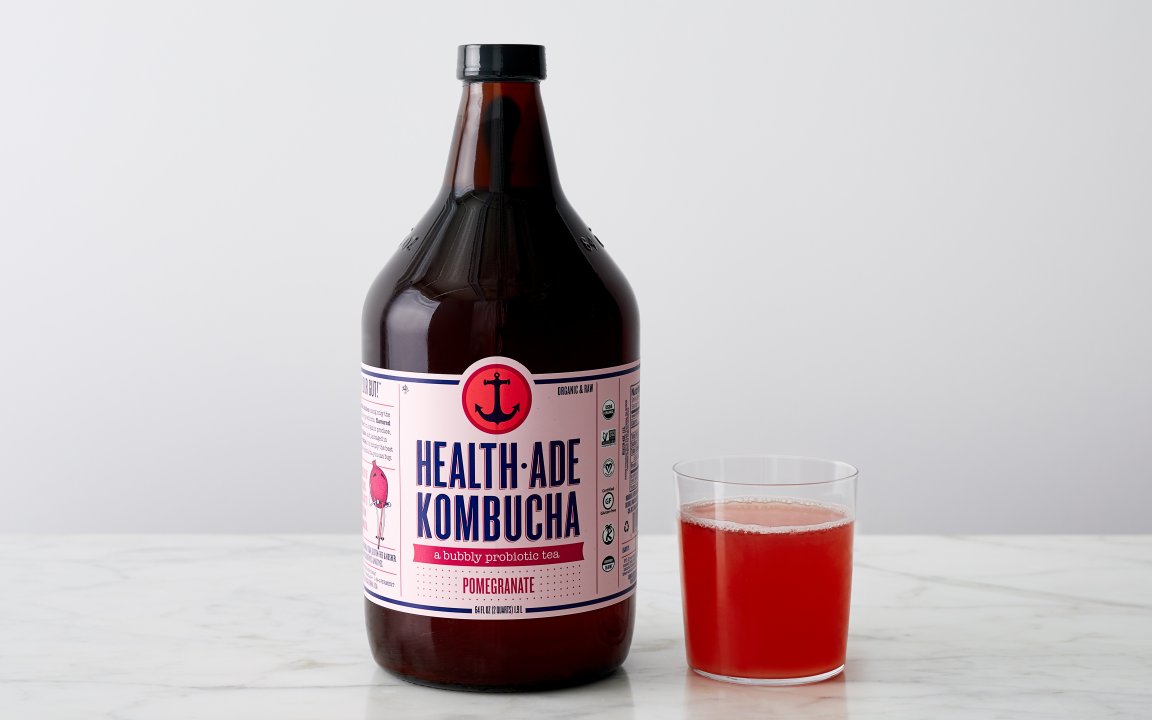 Organic Pomegranate Kombucha Growler | 64 fl oz | Health-Ade | Good Eggs